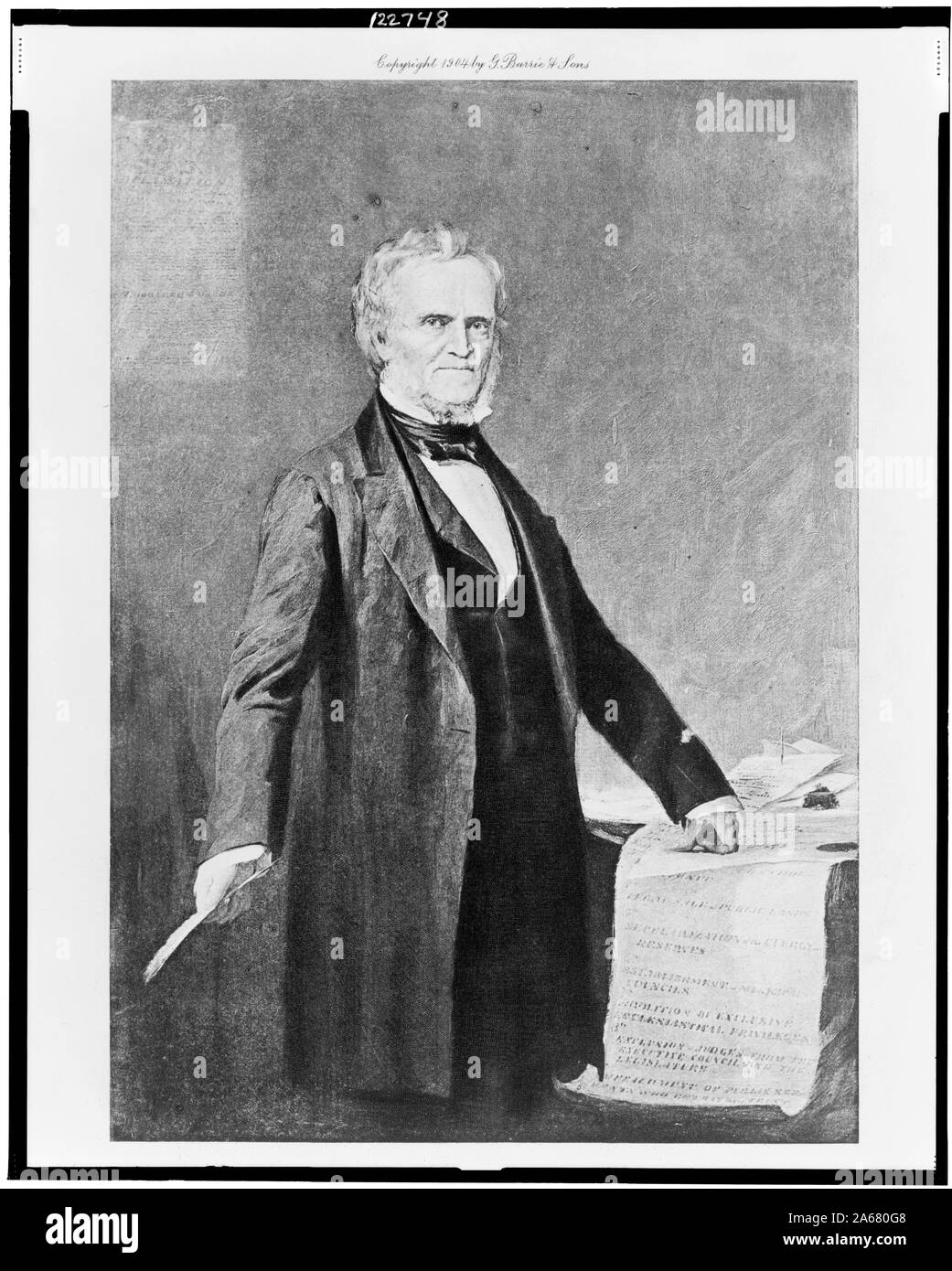 William Lyon Mackenzie, three-quarter length portrait, standing, facing ...