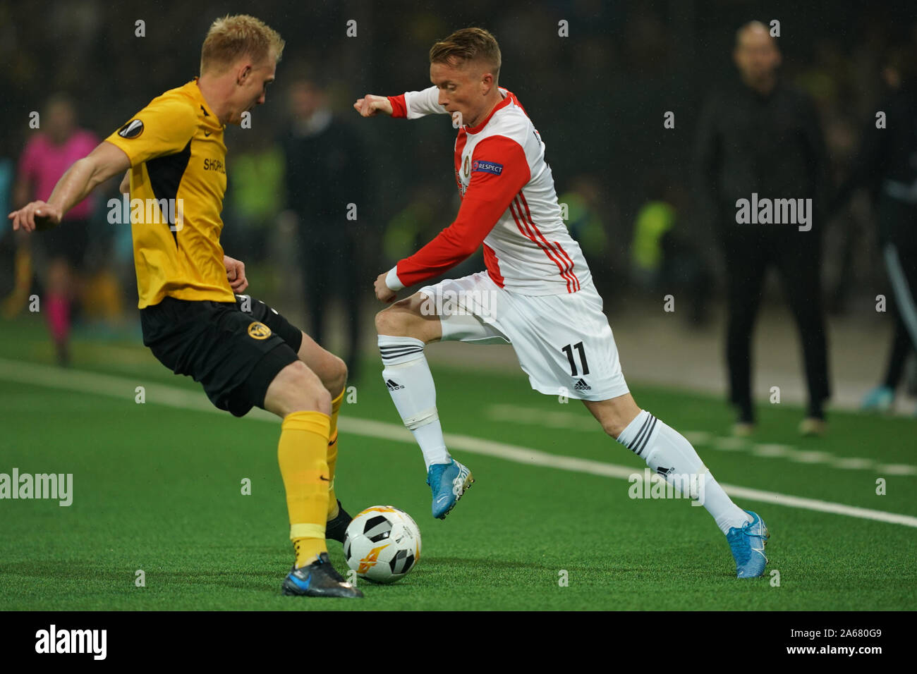 BERNE, SWITZERLAND - OCTOBER 24: Sam Larsson of Feyenoord Rotterdam ...
