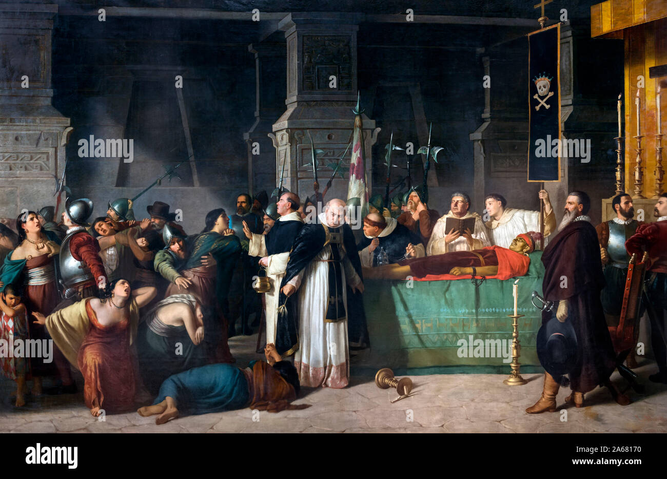 The Funerals of Inca Atahualpa by Luis Montero, oil on canvas, 1867 ...