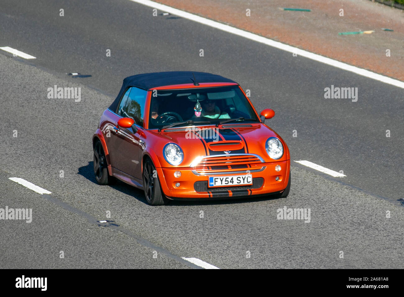 2004 orange Mini Mini Cooper S; UK Vehicular traffic, transport, modern ...