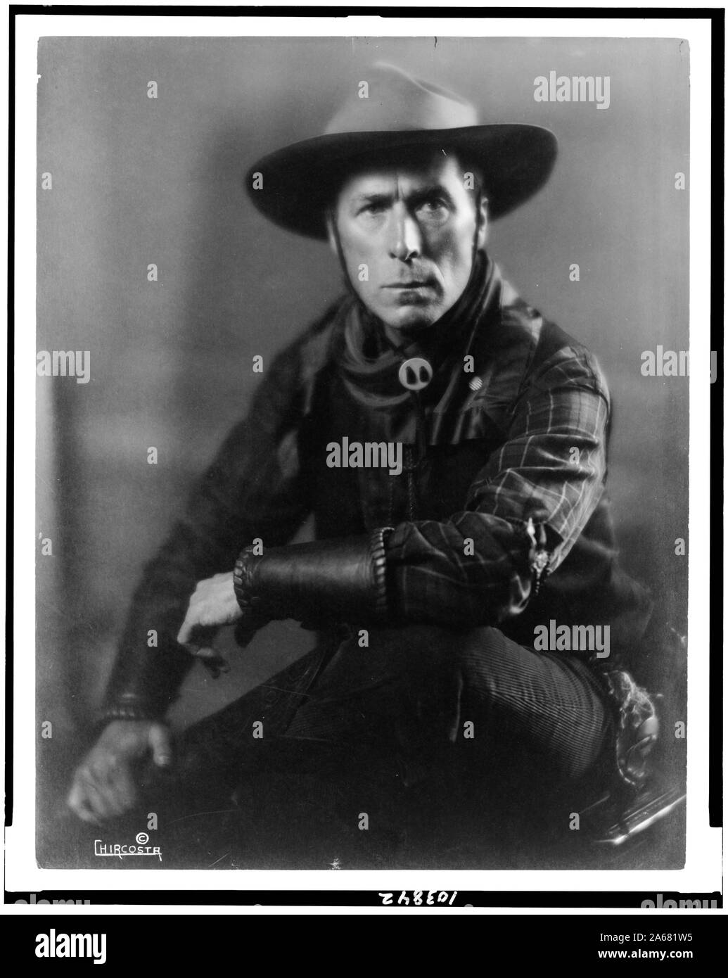 William S. Hart, three-quarter length portrait, seated, facing front ...