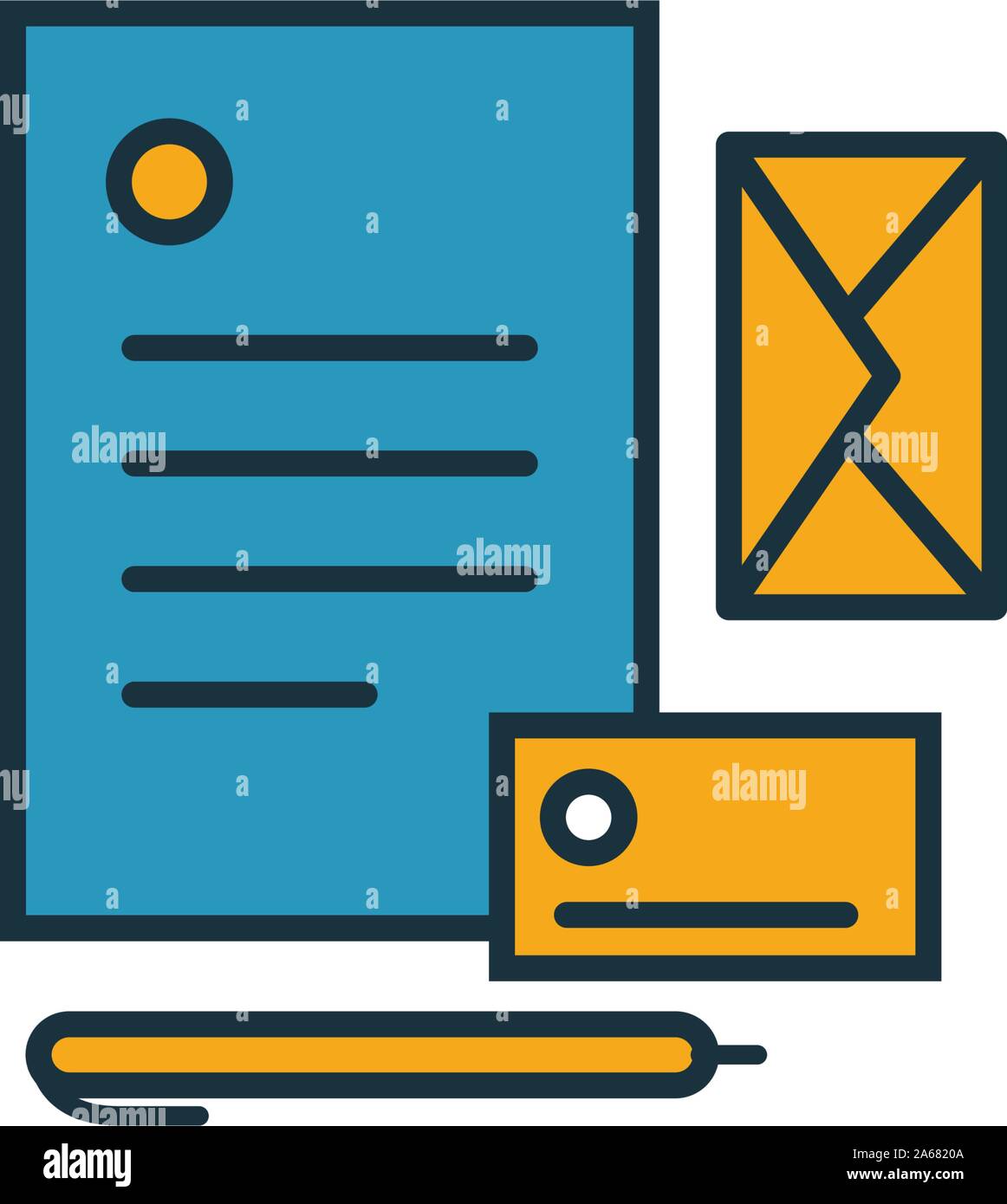 Branding icon set. Four elements in diferent styles from online ...