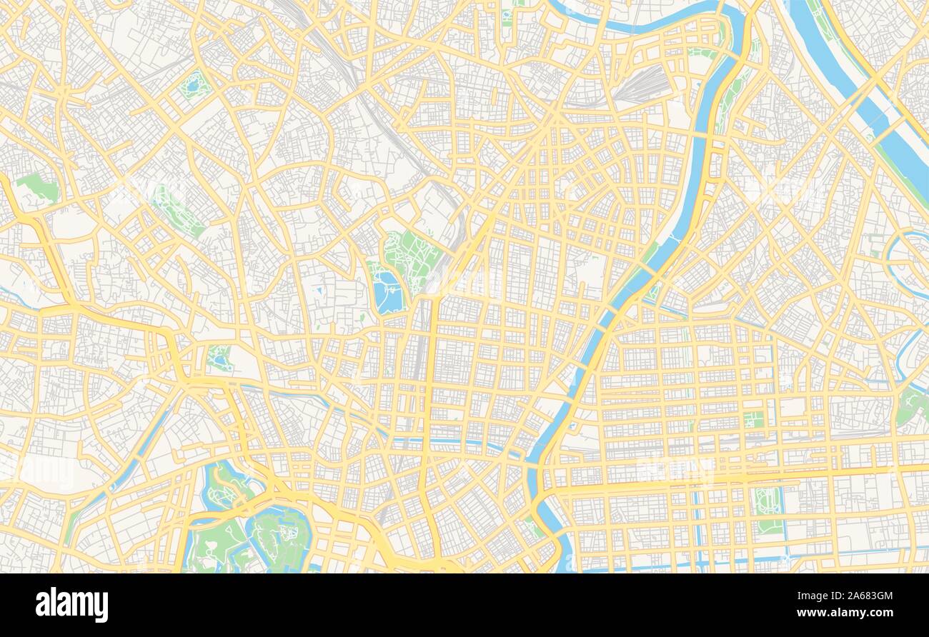Printable street map of Taito, Prefecture Tokyo, Japan. Map template ...