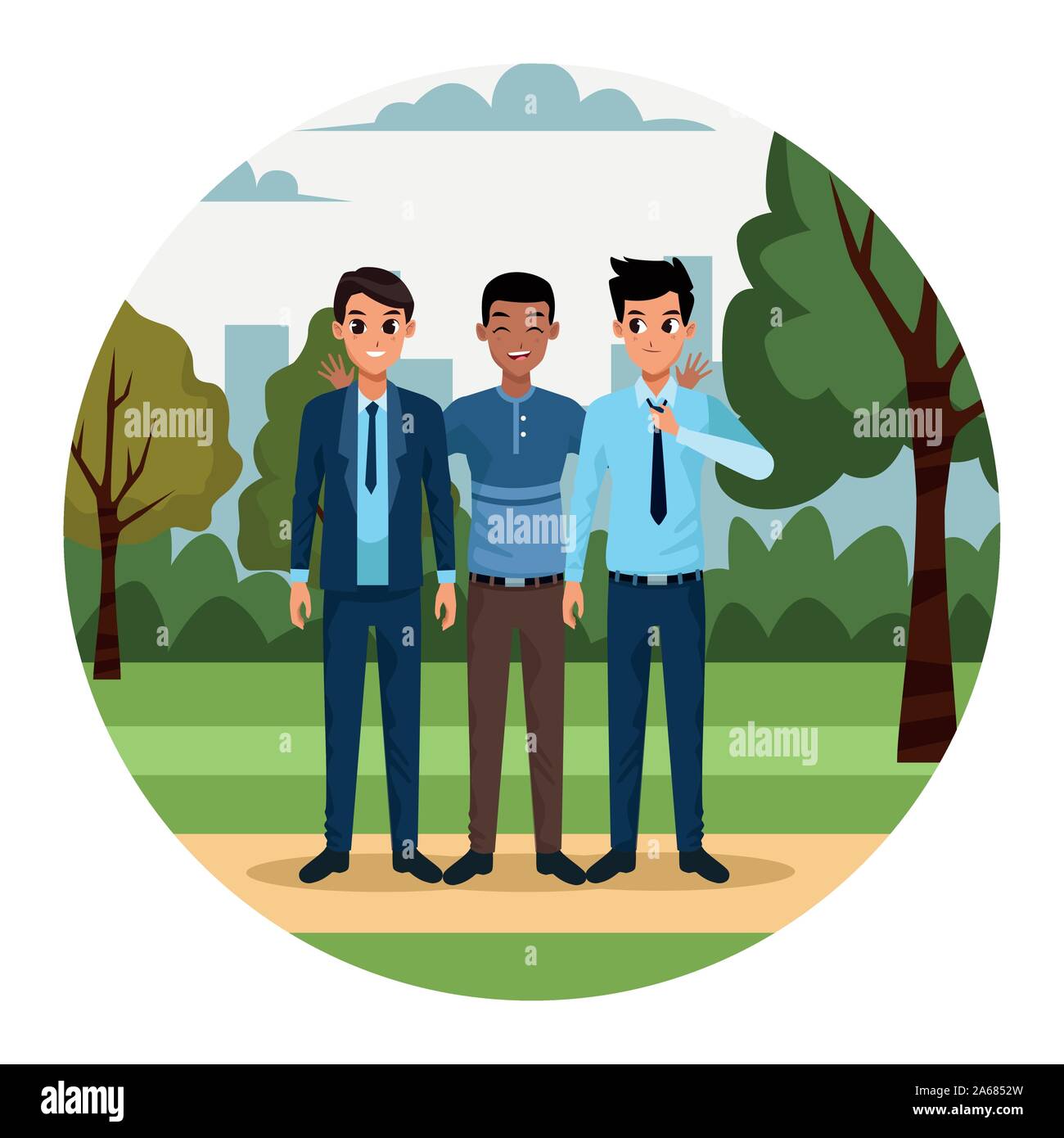Men in trees Stock Vector Images - Alamy