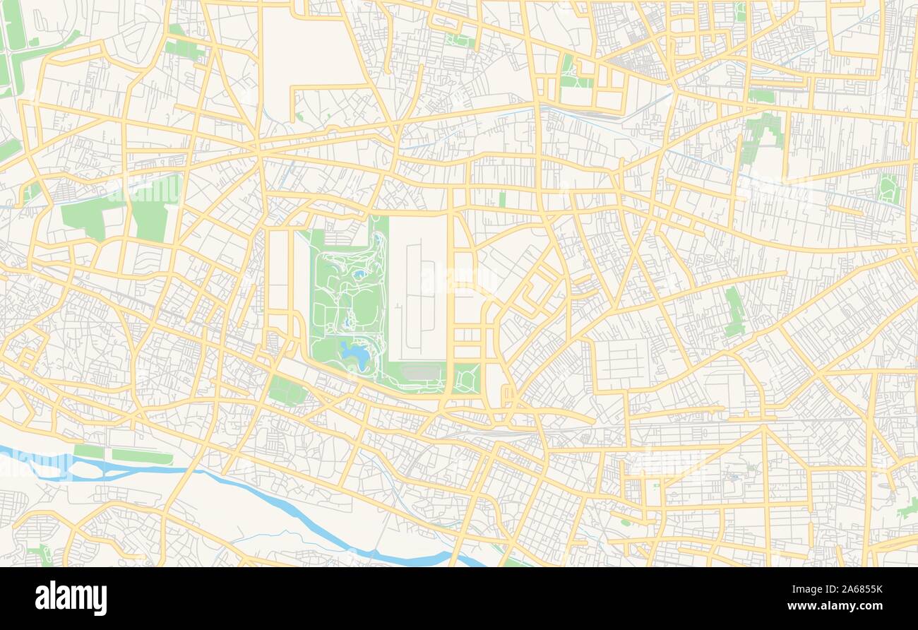 Printable street map of Tachikawa, Prefecture Tokyo, Japan. Map ...