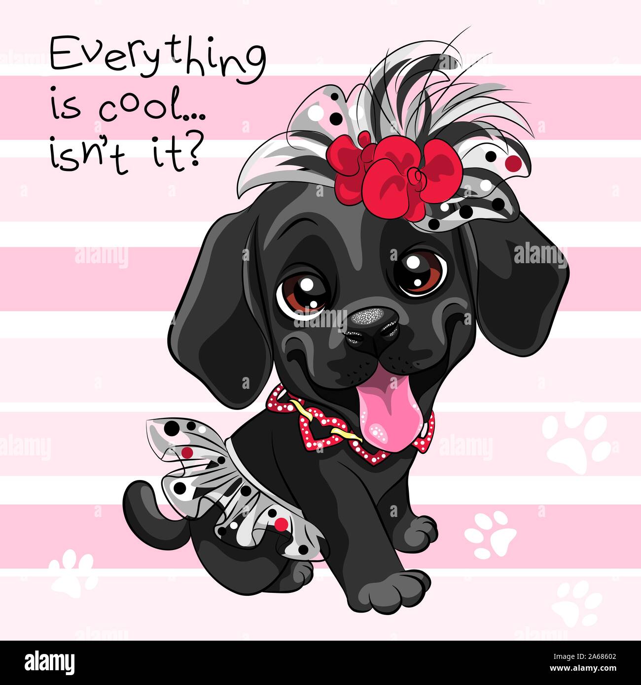 Cute Cartoon Lab Puppy