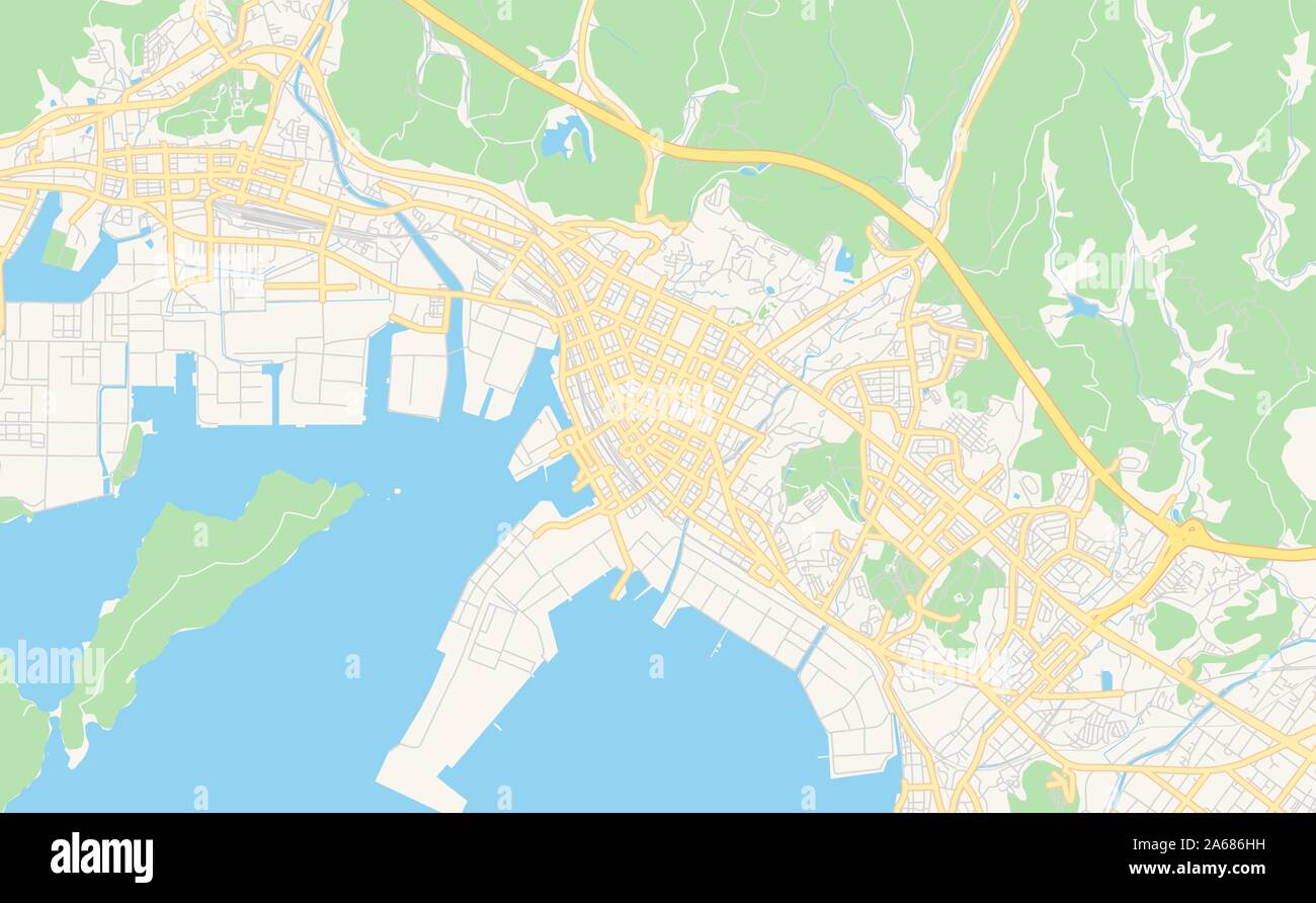 Printable street map of Shunan, Prefecture Yamaguchi, Japan. Map ...