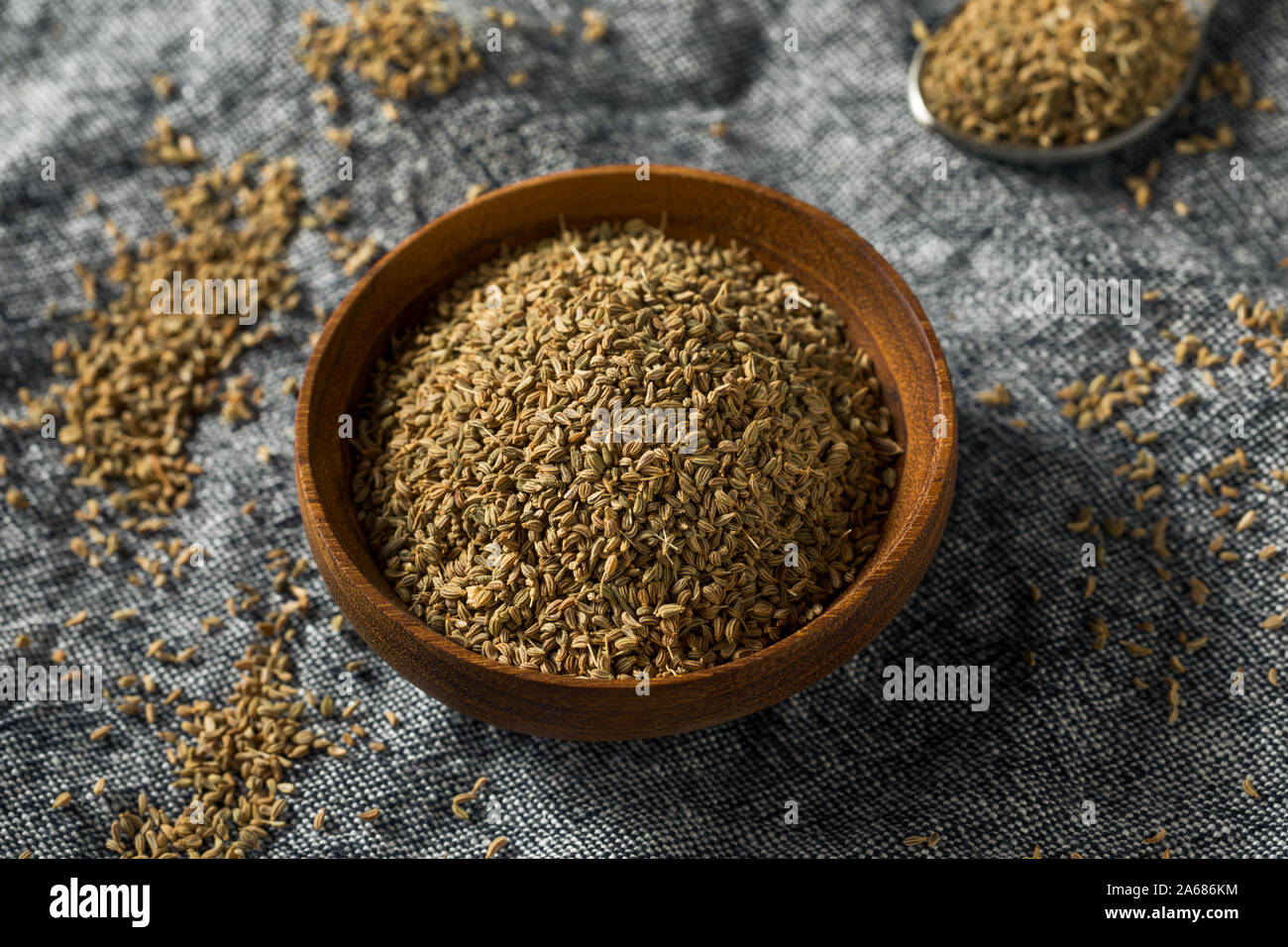 Raw Brown Organic Ajwain Seed in a Bowl Stock Photo - Alamy