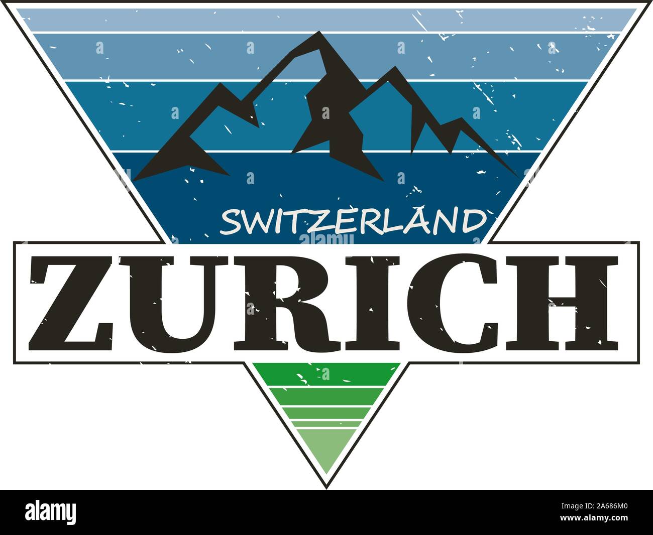 Zurich Switzerland city travel destination. vector shirt logo Stock ...