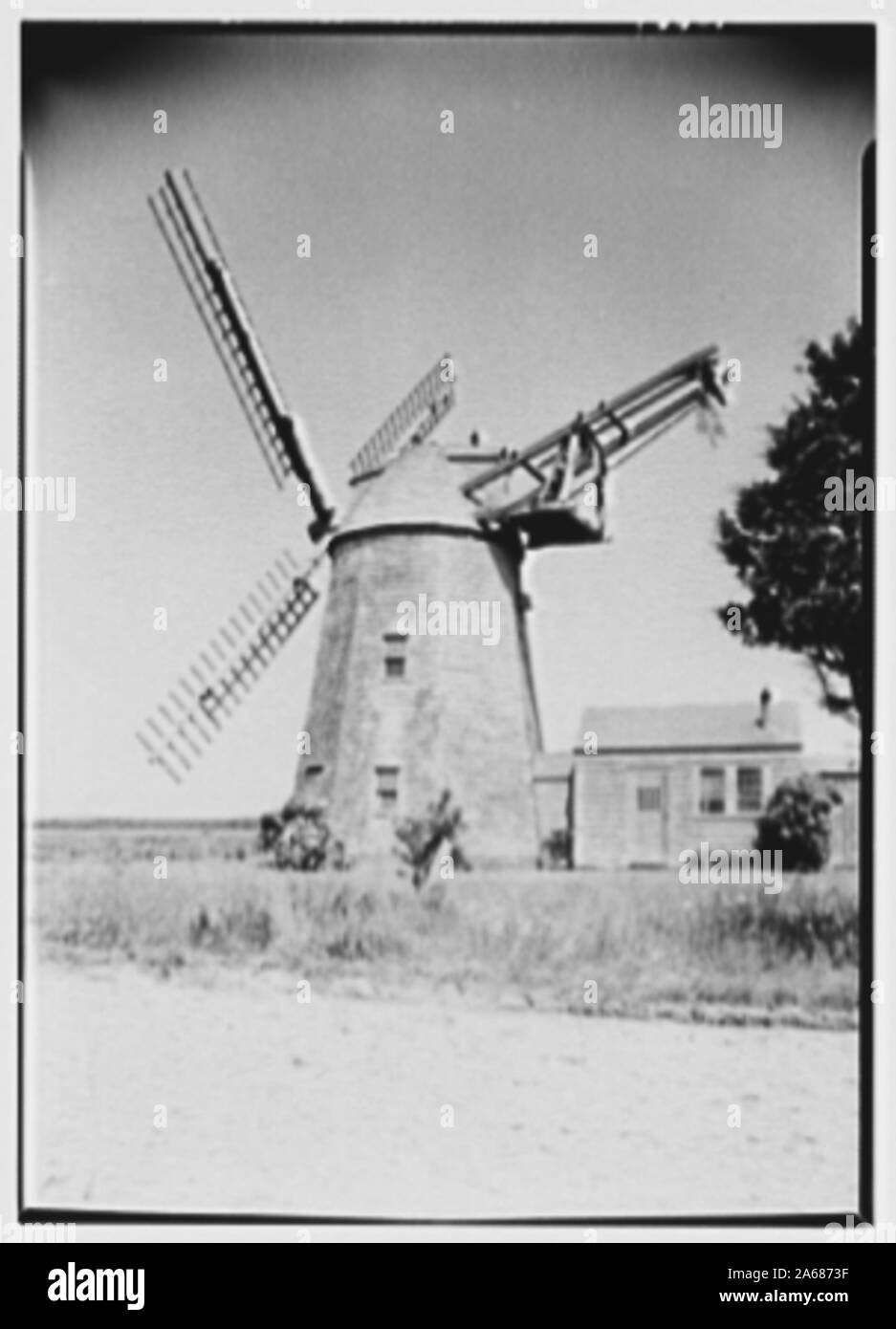 Windmill at Hayground, Long Island Stock Photo - Alamy