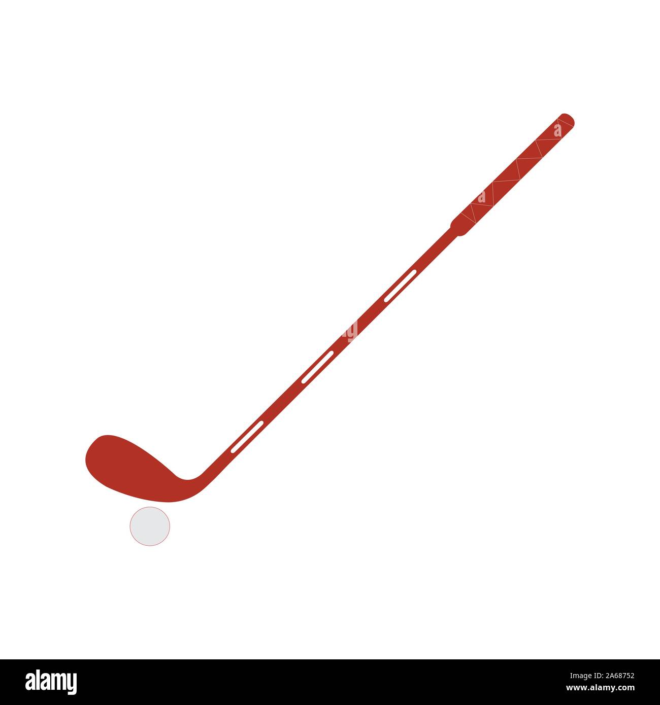 Dark brown golf stick with a white ball Stock Vector Image & Art - Alamy