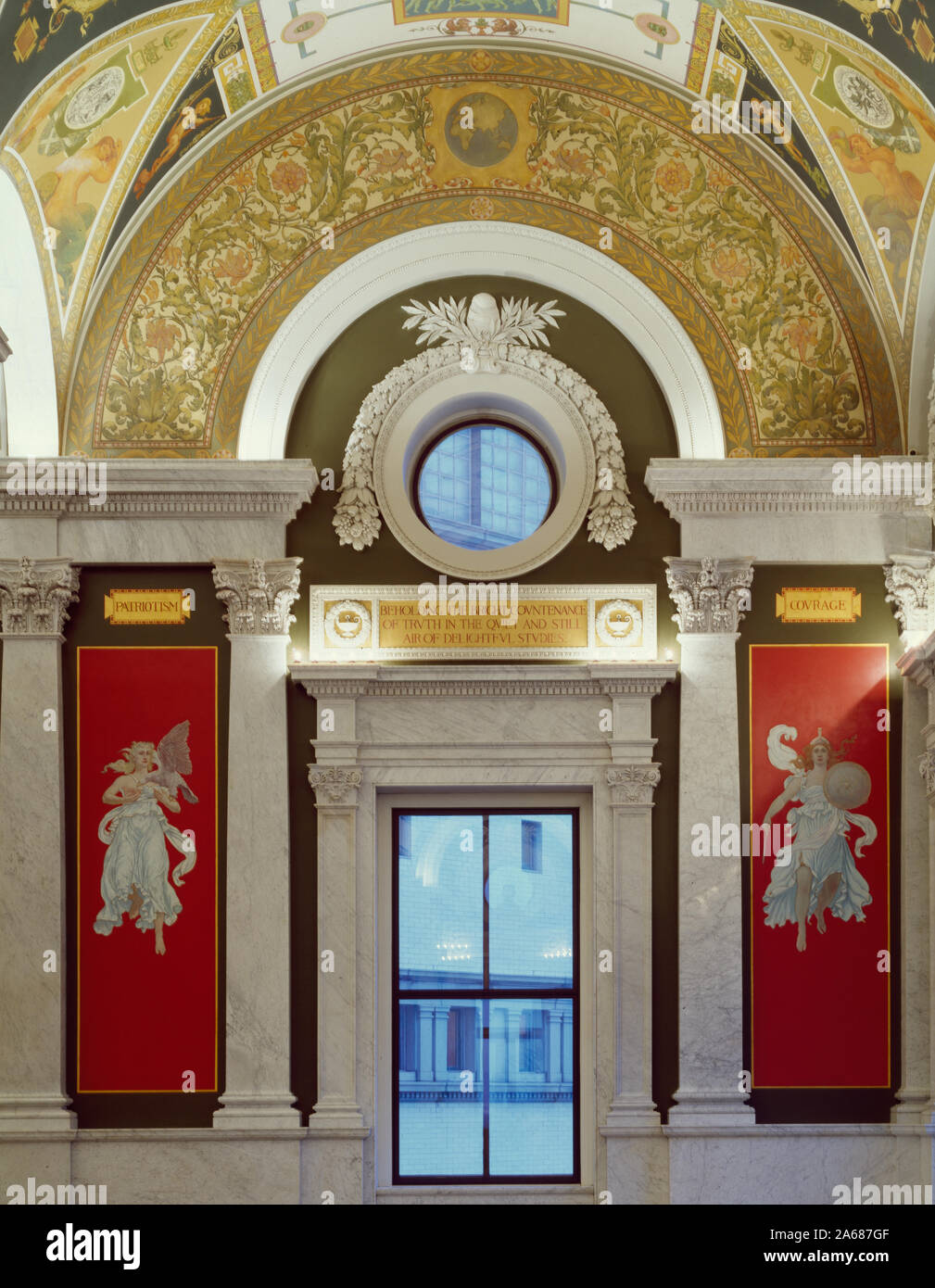 Window and surrounding art in the Library of Congress Thomas Jefferson ...