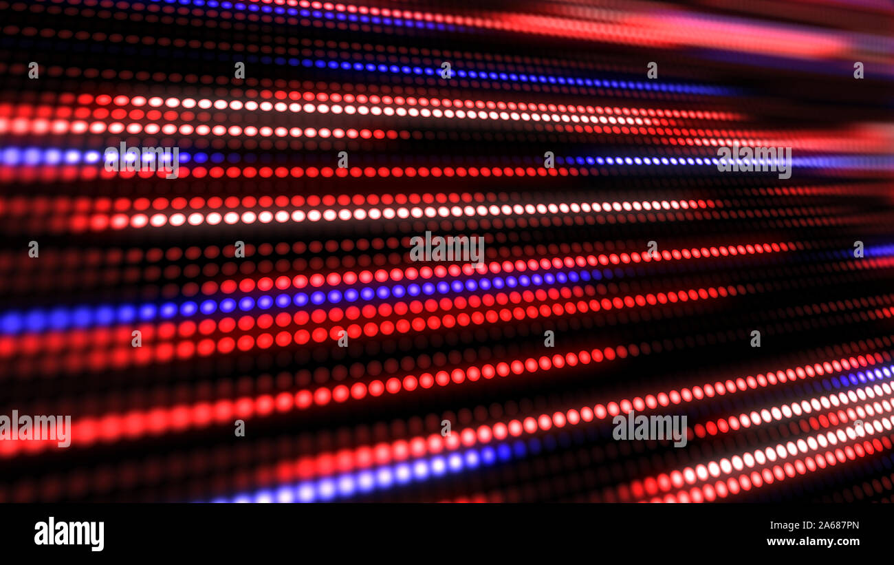 Red and blue abstract technology background of little light dot stripes ...
