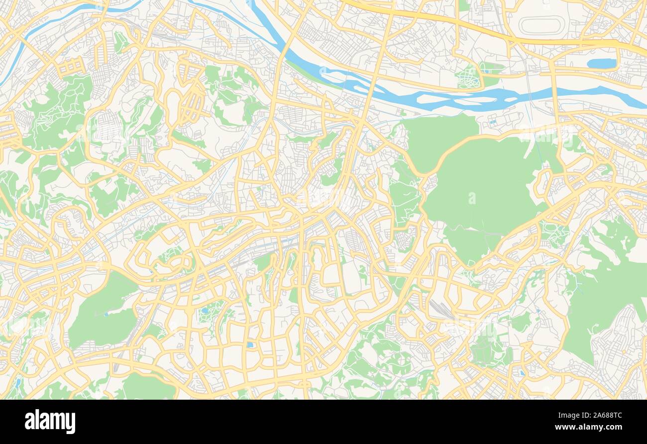 Printable street map of Tama, Prefecture Tokyo, Japan. Map template for ...