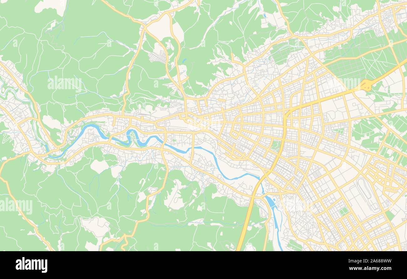 Printable street map of ome, Prefecture Tokyo, Japan. Map template for ...