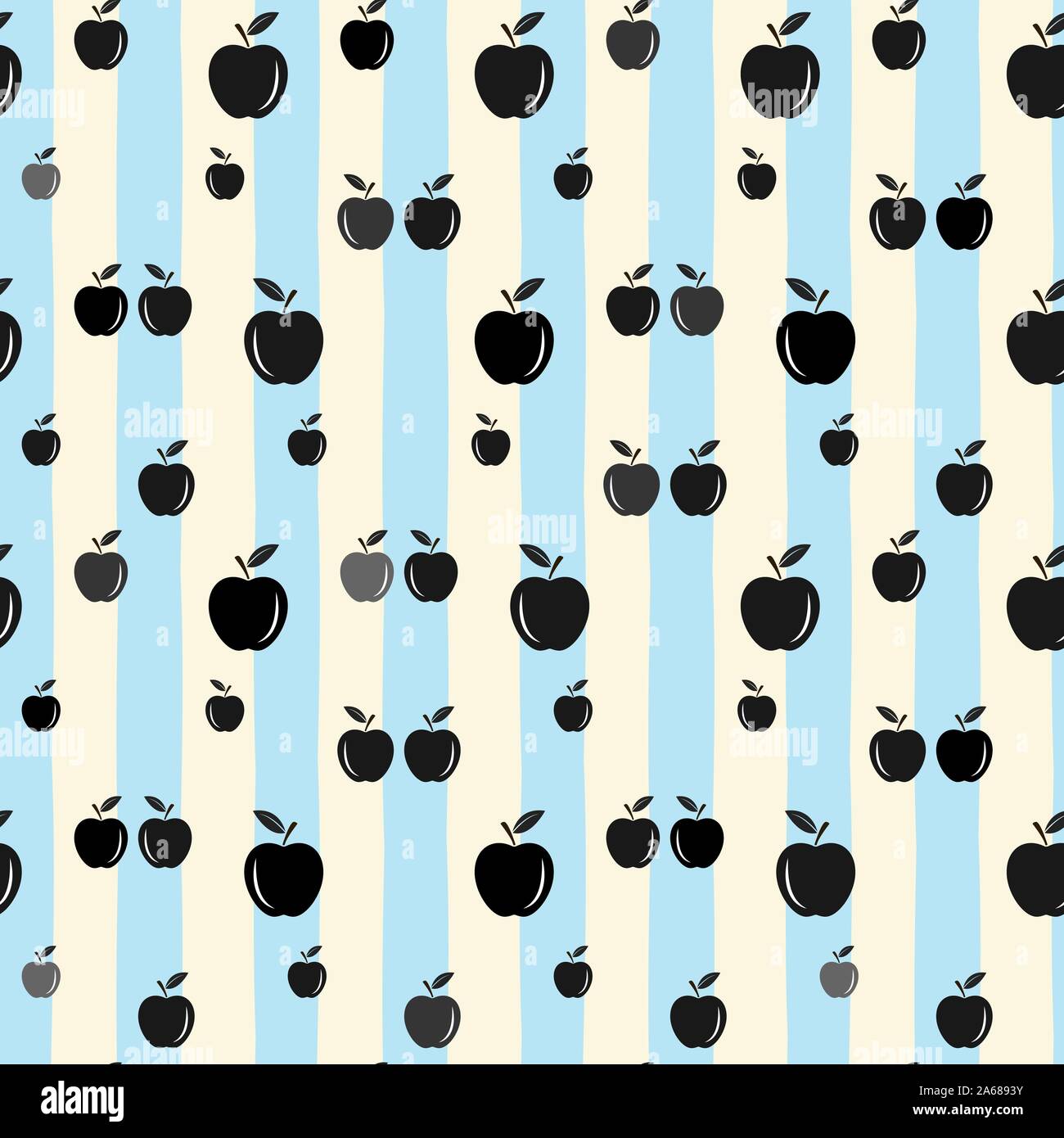 Apple background. Seamless vector pattern with apple. Vector apple ...
