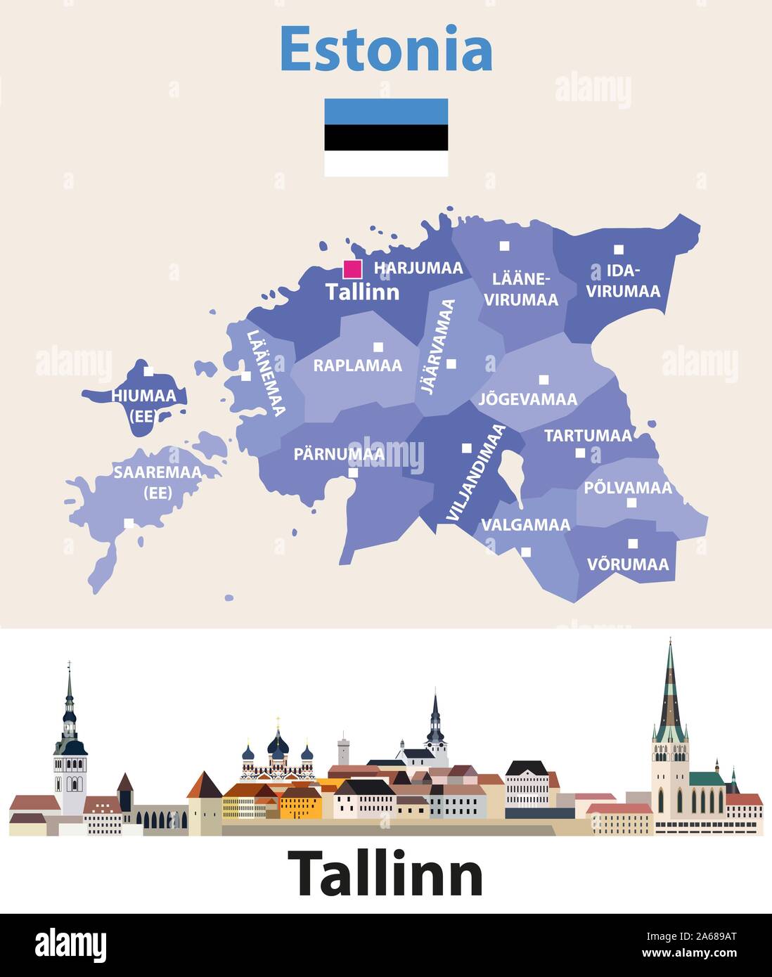 Tallinn baltic city Stock Vector Images - Alamy