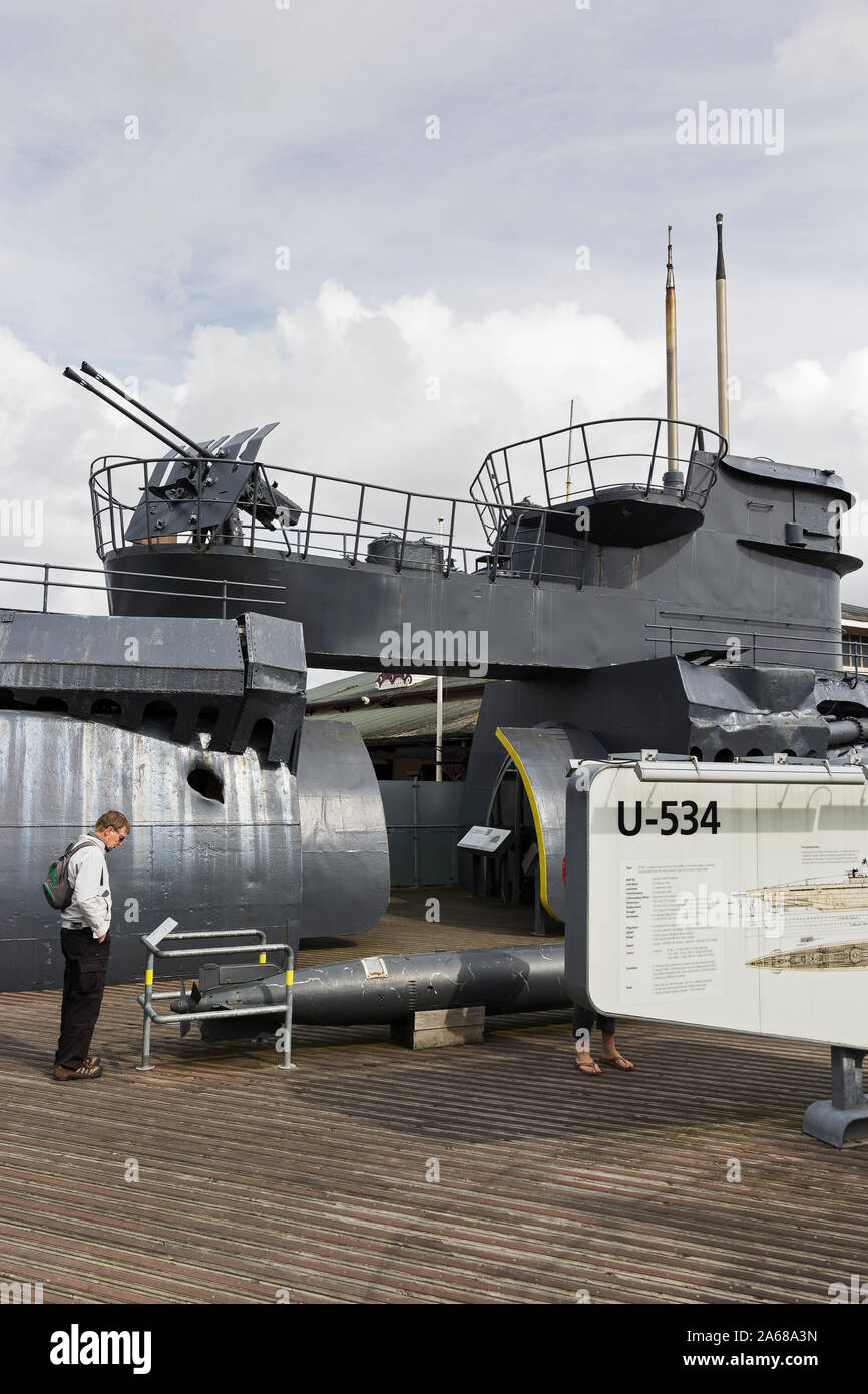 U boat U-534 at the U boat museum, Liverpool, UK Stock Photo - Alamy