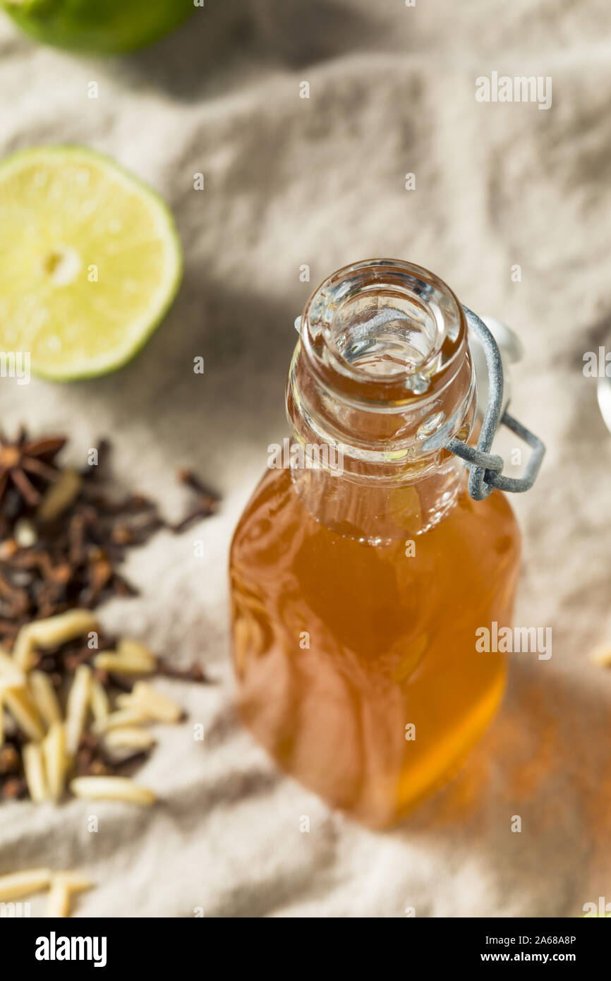 Homemade Falernum Cocktail Syrup with Almond Clove Ginger Stock Photo ...