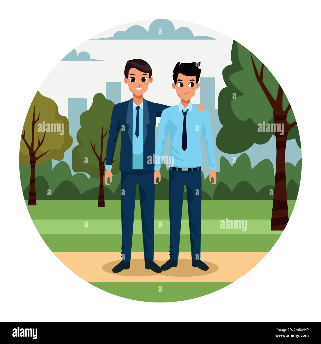 Team young businessmen in Stock Vector Images - Alamy