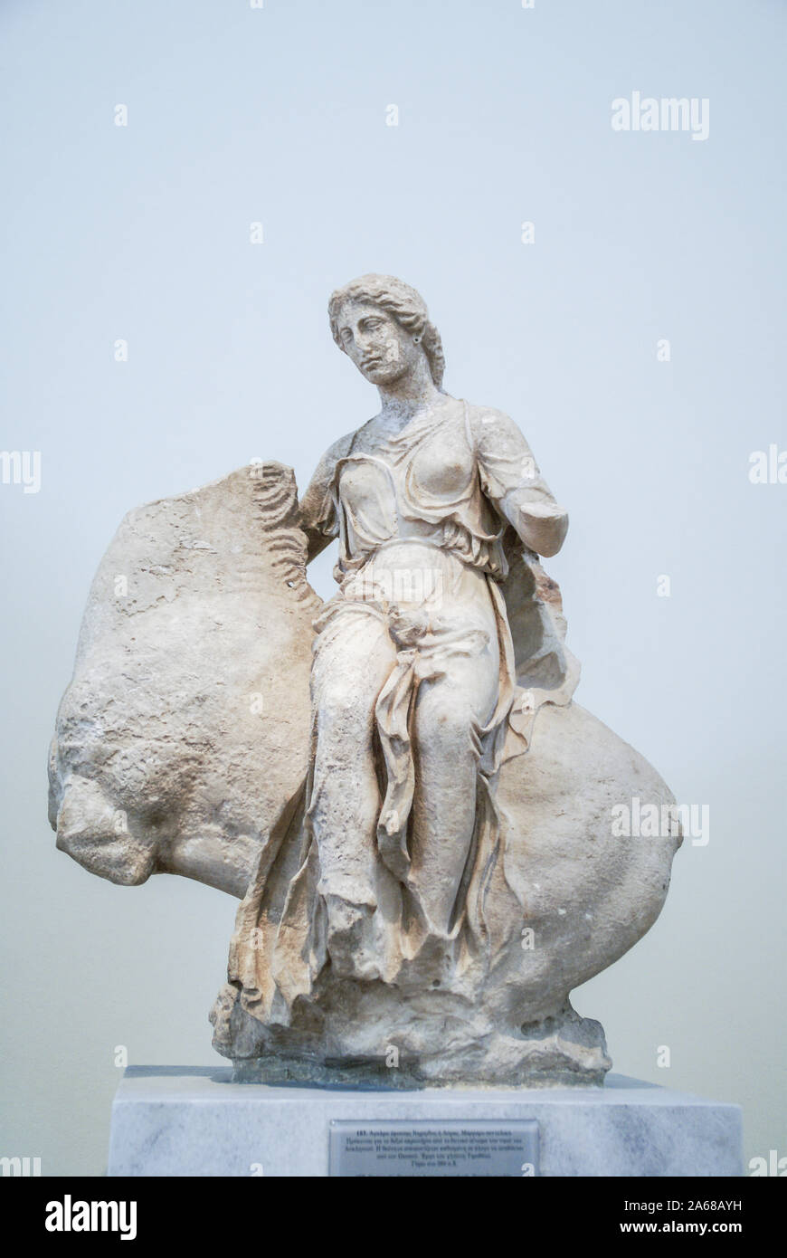 Statue of a Nereid or Aura on a horse -.National Archaeological Museum ...