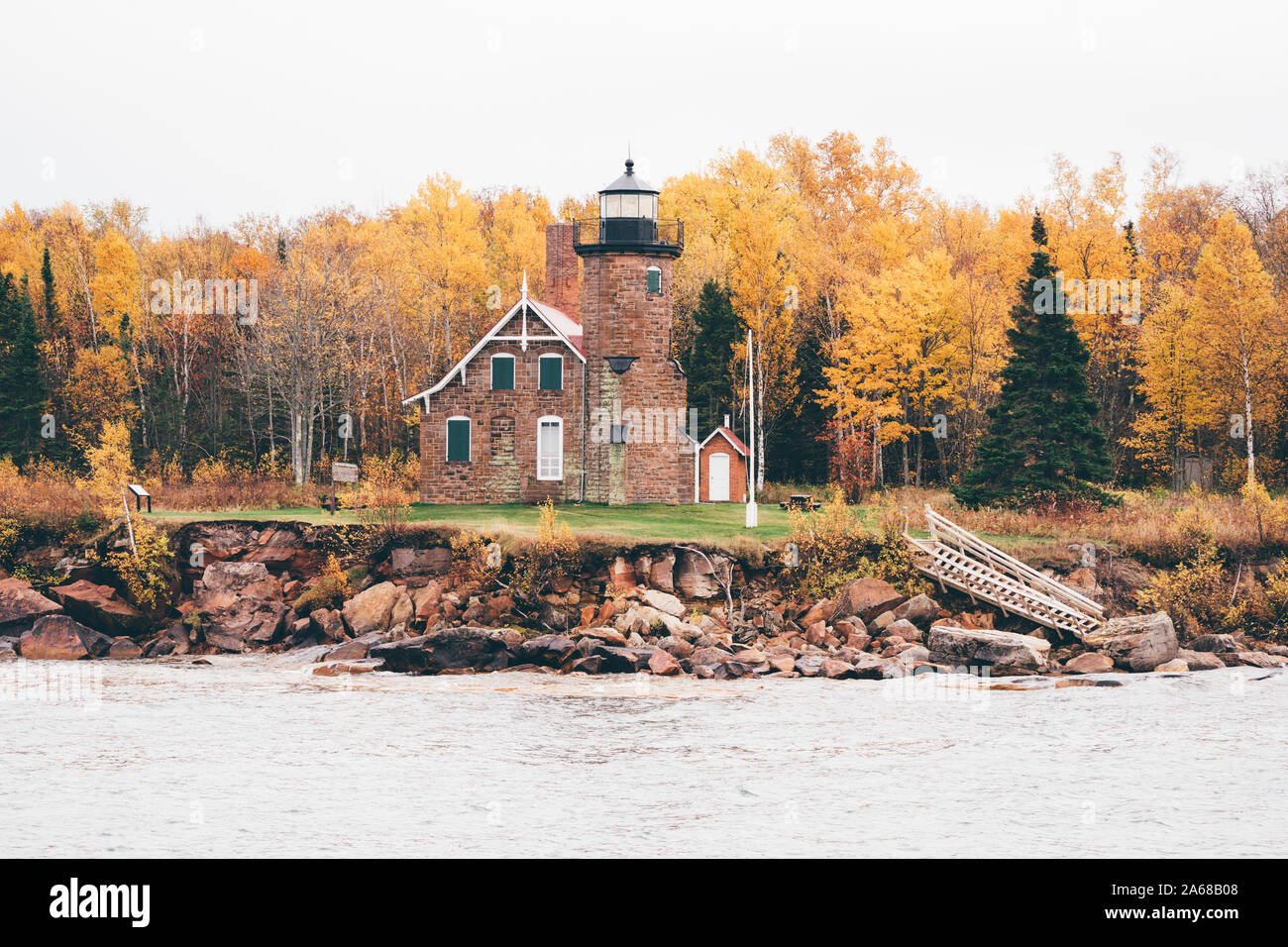 Sand Island Lighthouse in Wisconsin on Lake Superior in the Apostle ...