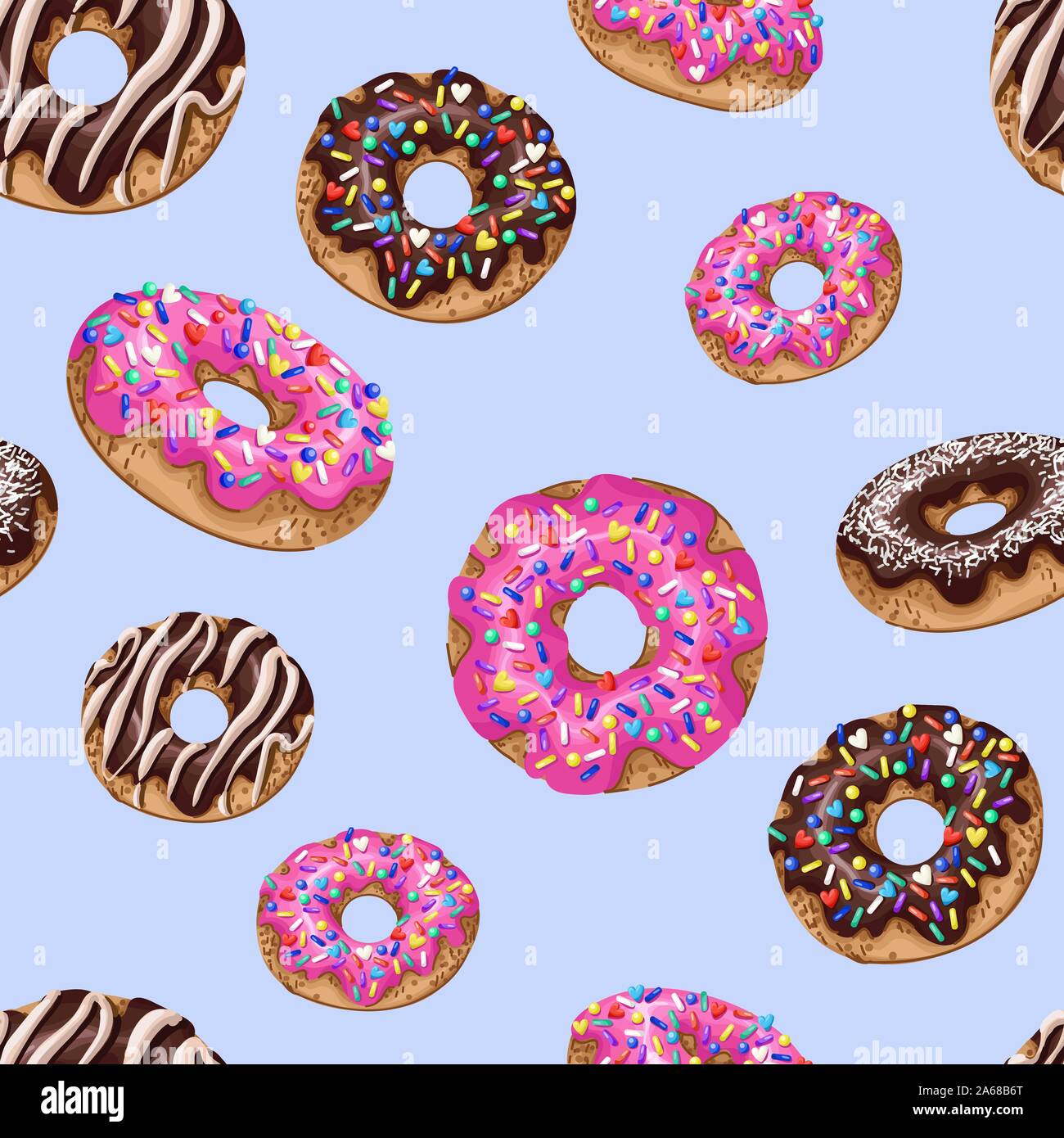 Wallpaper with doughnut pattern Stock Vector Images - Alamy
