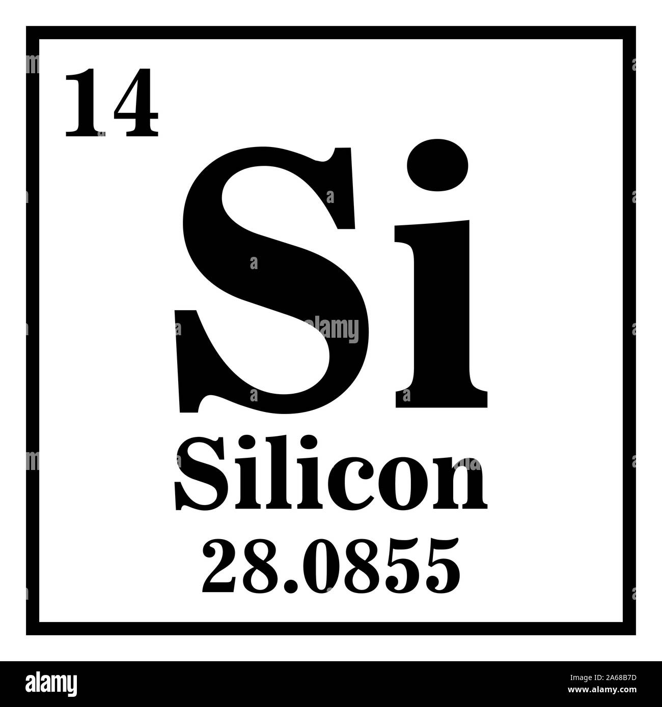 Silicon Periodic Table of the Elements Vector illustration eps 10 Stock ...