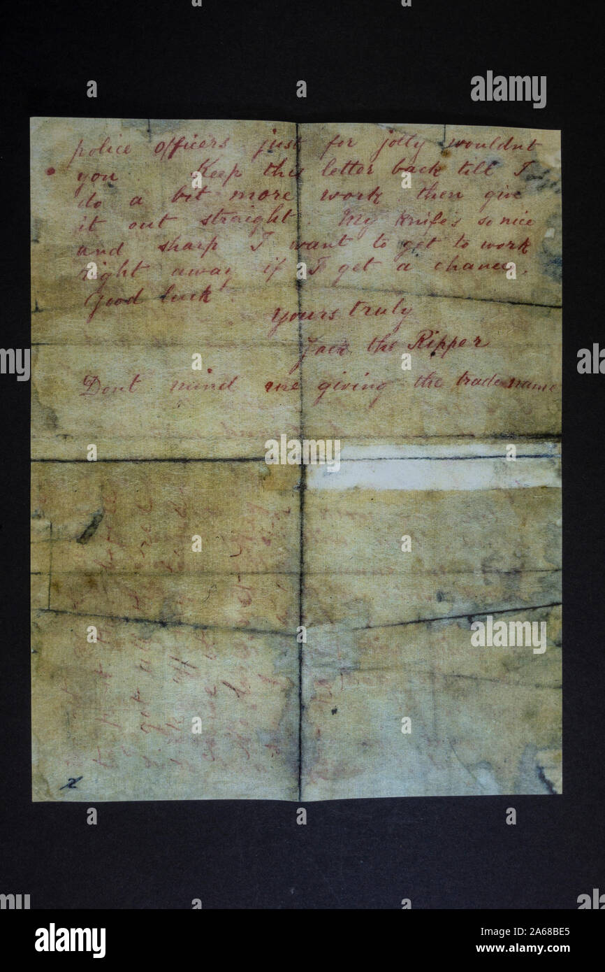 Jack The Ripper Letters Dear Boss
