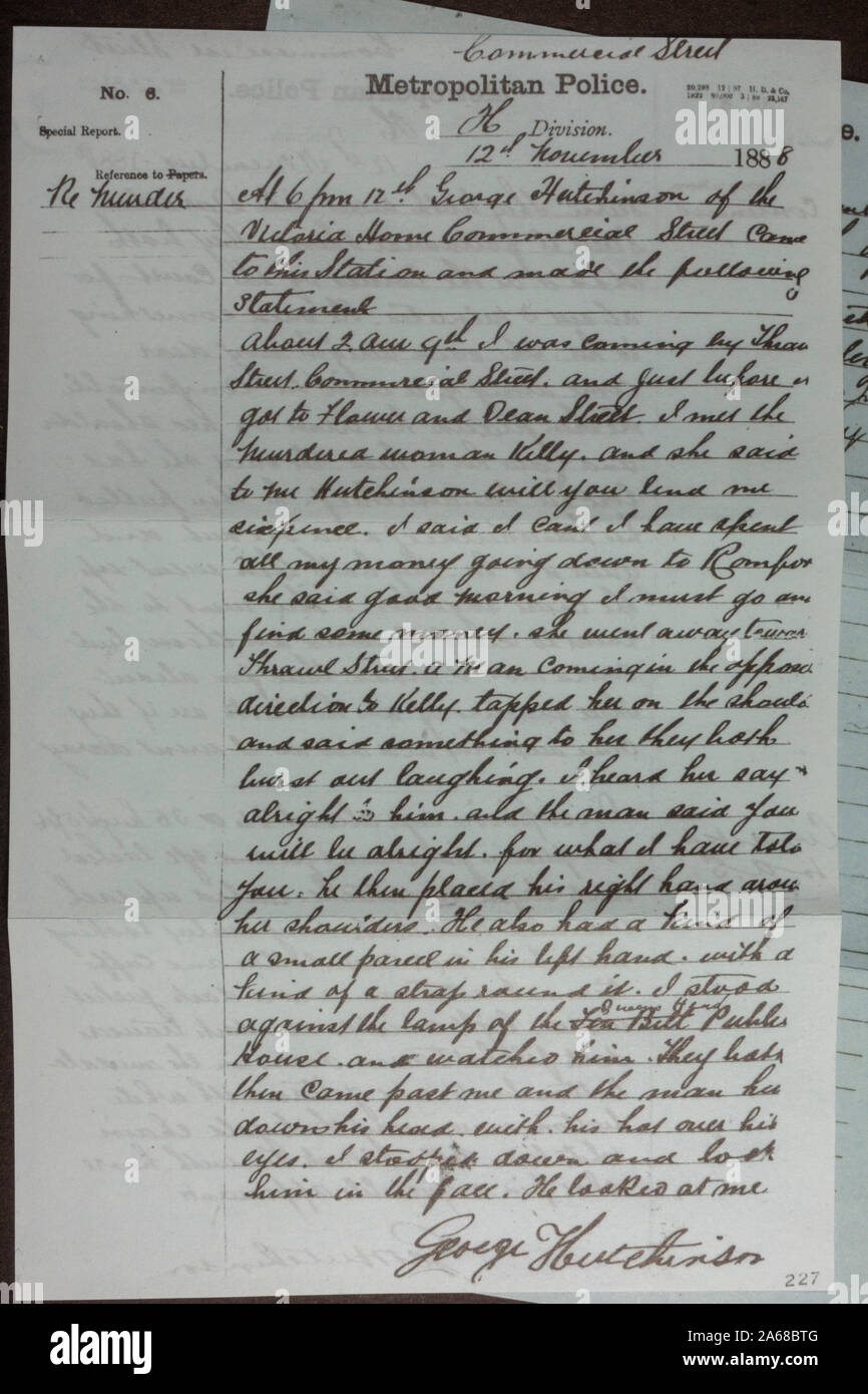 Replica memorabilia relating to Jack The Ripper: Metropolitan Police ...