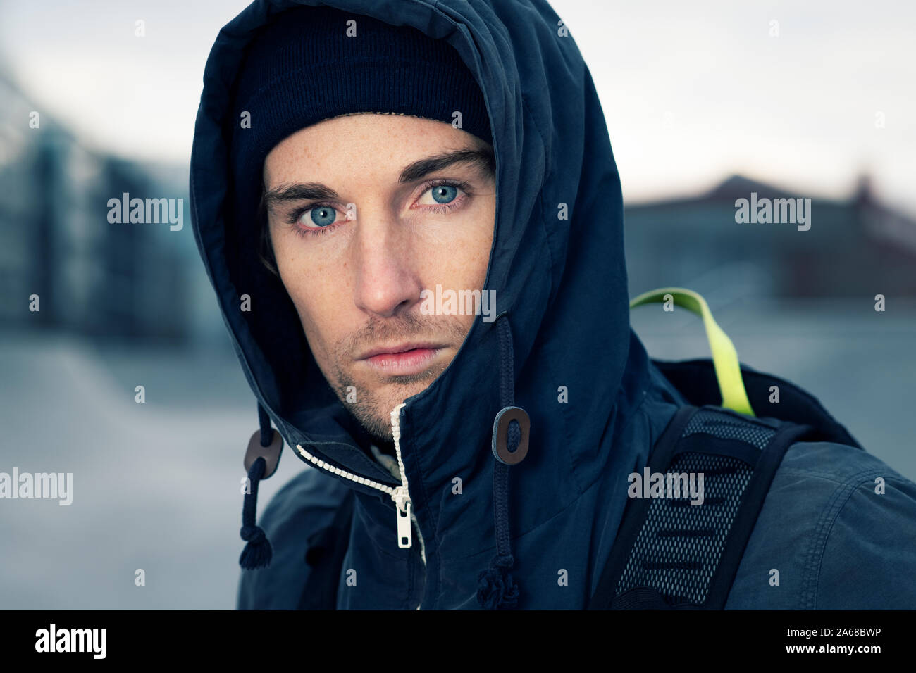 Male wearing a hoodie hi-res stock photography and images - Alamy