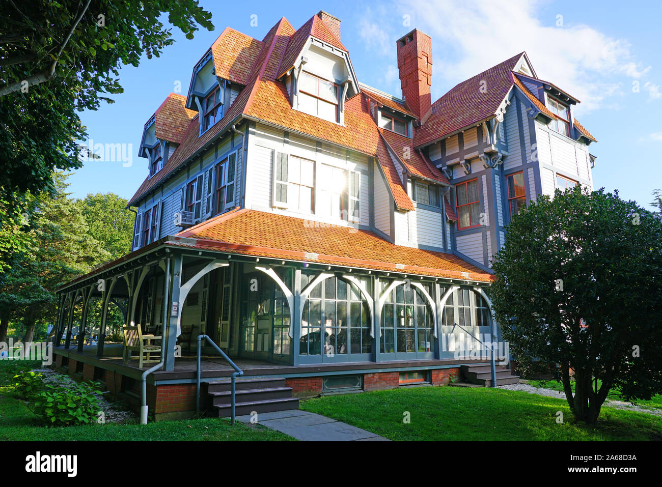 CAPE MAY, NJ -8 SEP 2019- View of the landmark 1879 Emlen Physick ...