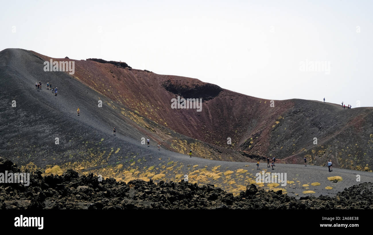 Silvestri Craters, lateral cones and flow form calderas, from Mount ...