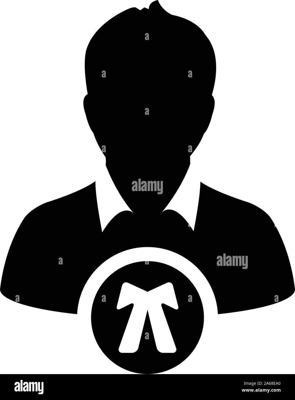 Justice icon vector male user person profile avatar symbol for law and ...