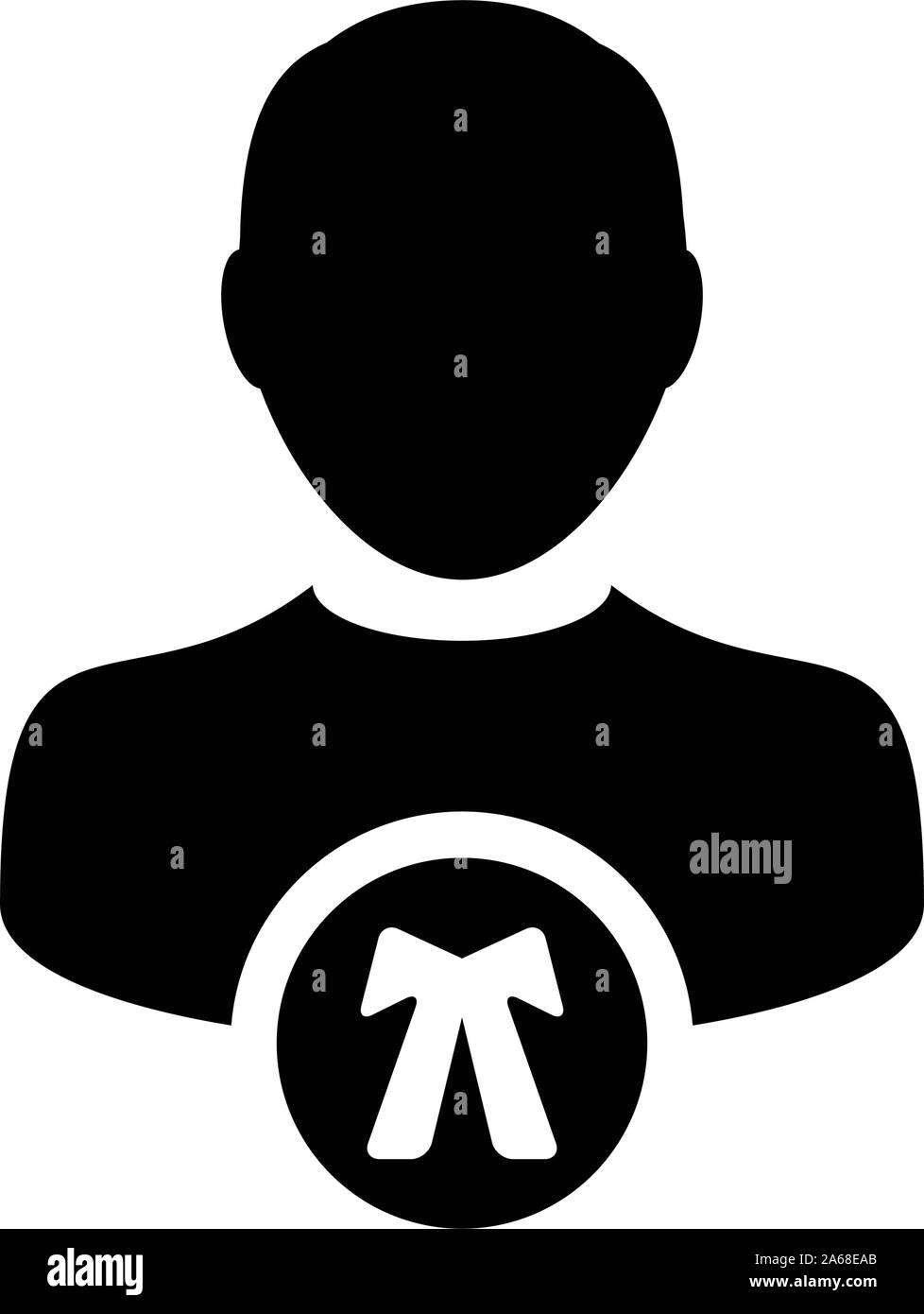 Justice icon vector male user person profile avatar symbol for law and ...