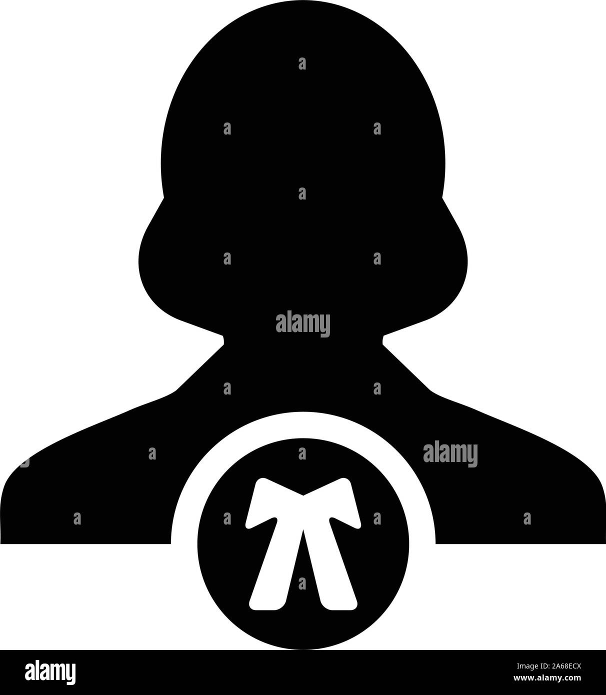 Law icon vector female user person profile avatar symbol for justice in ...