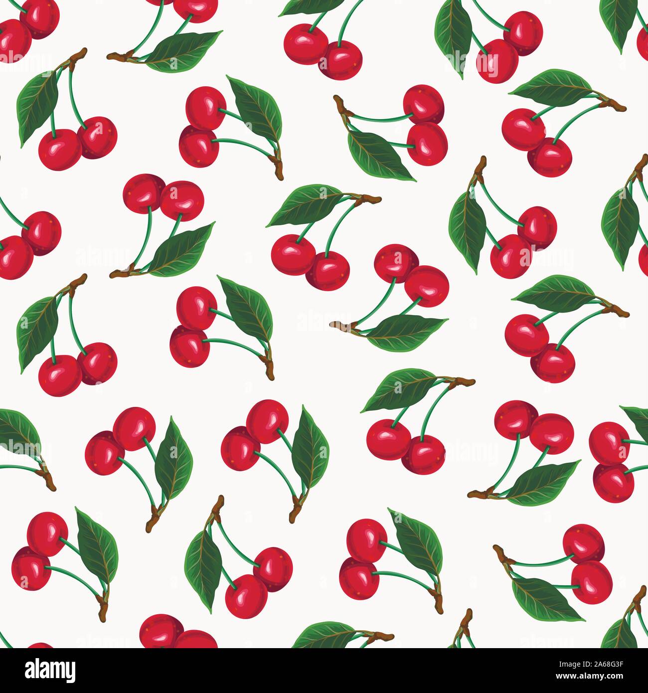 Simple seamless cherry pattern hi-res stock photography and images - Alamy