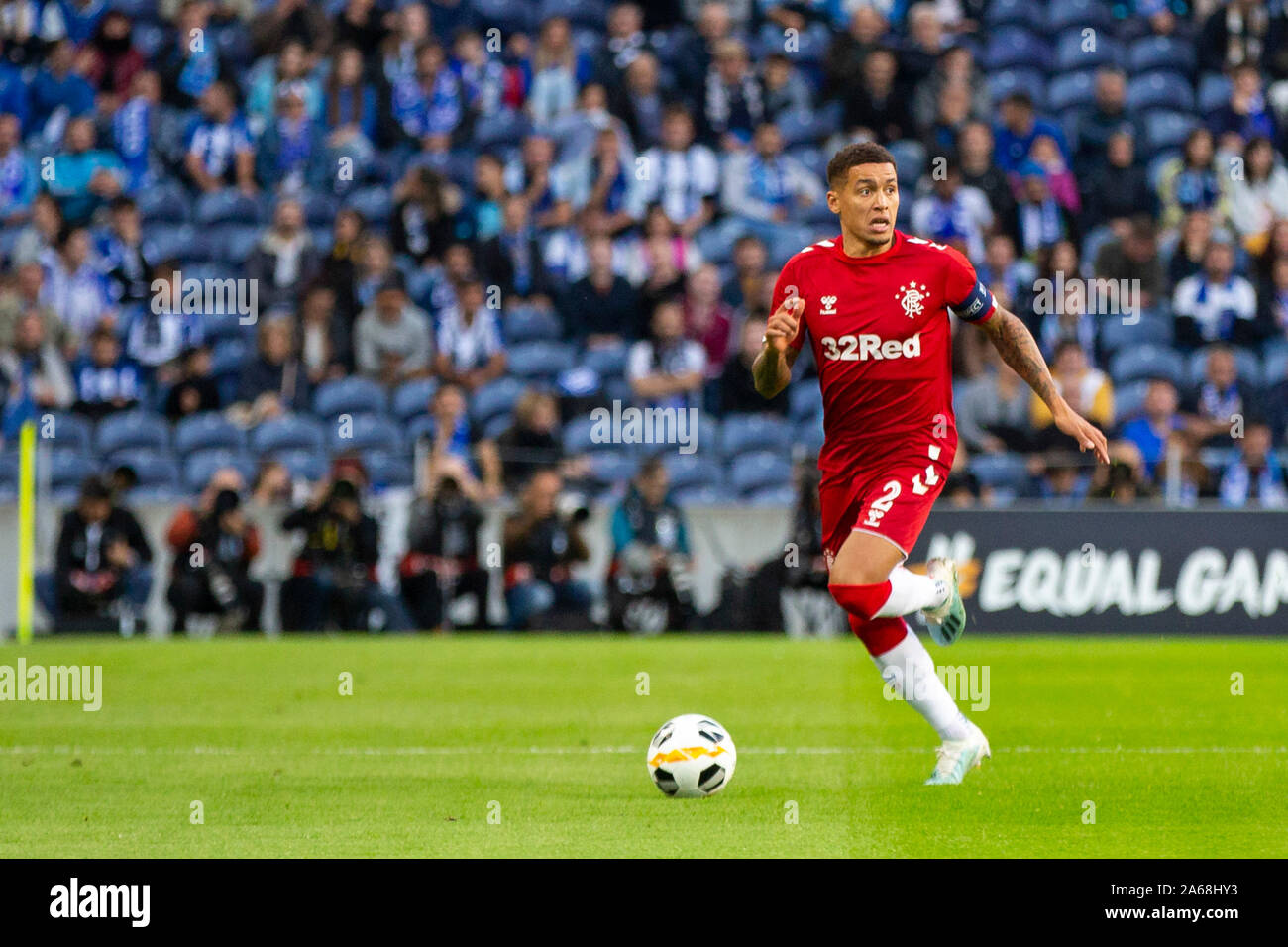 Ranger's player, James Tavernier (L) is seen in action during the UEFA ...