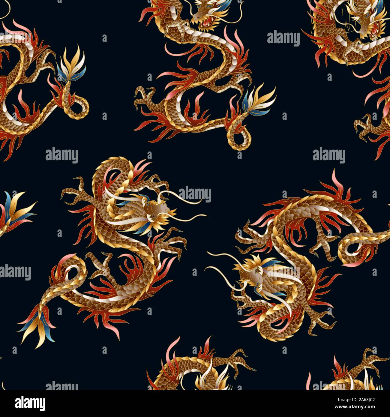 Dragon pattern Stock Vector Images - Alamy