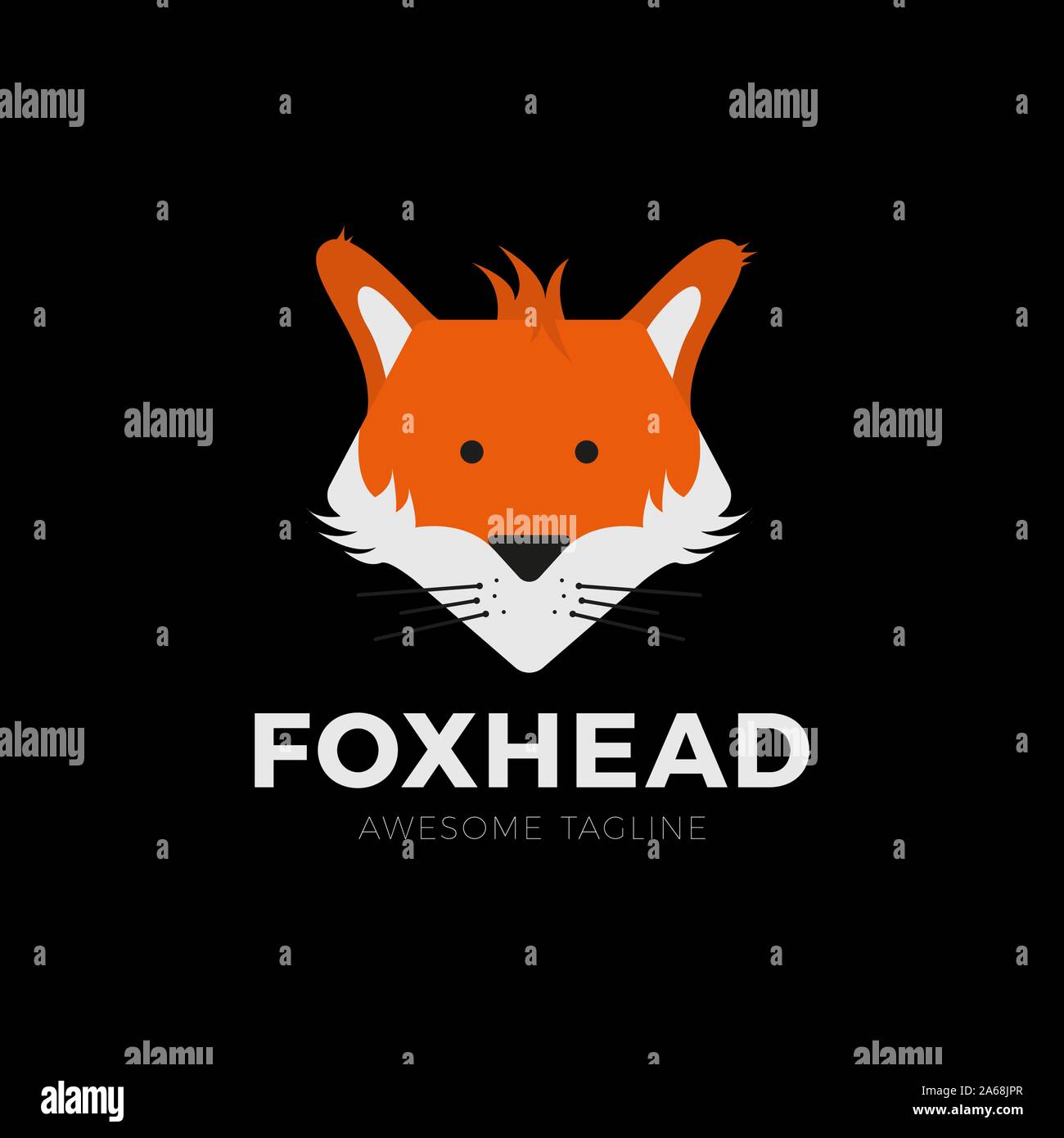 Cute adult foxes in cartoon style. Vector hand-drawn fox avatar ...