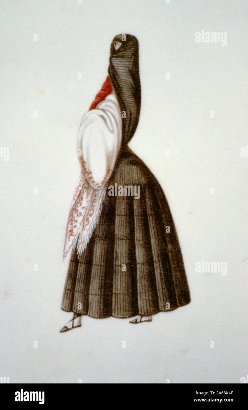 Woman wearing a tapada, Peru Stock Photo - Alamy