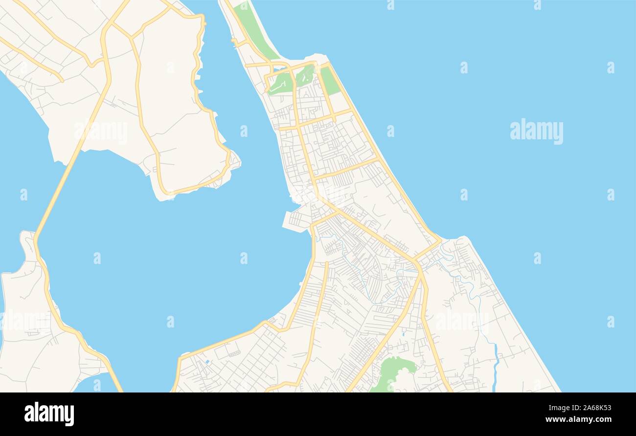 Printable street map of Songkhla, Province Songkhla, Thailand. Map ...