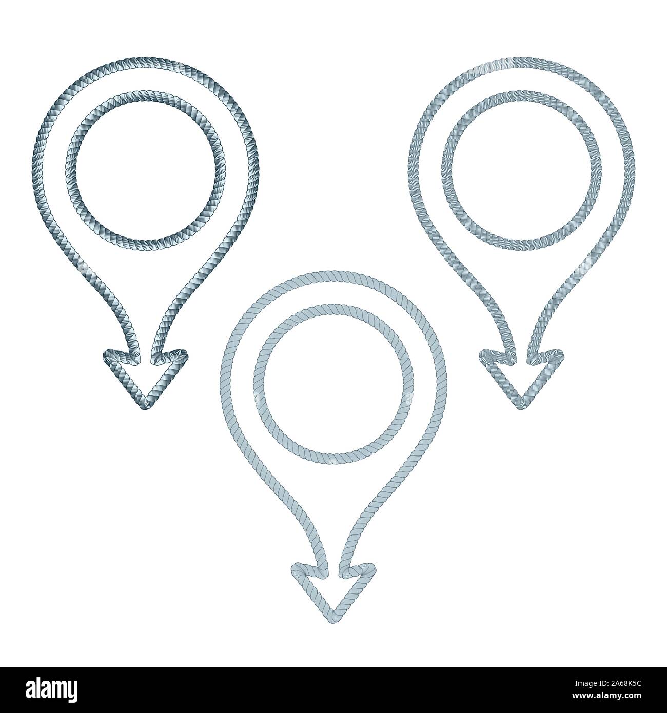 Vector set of Ports and docks location guide creative symbol concept ...