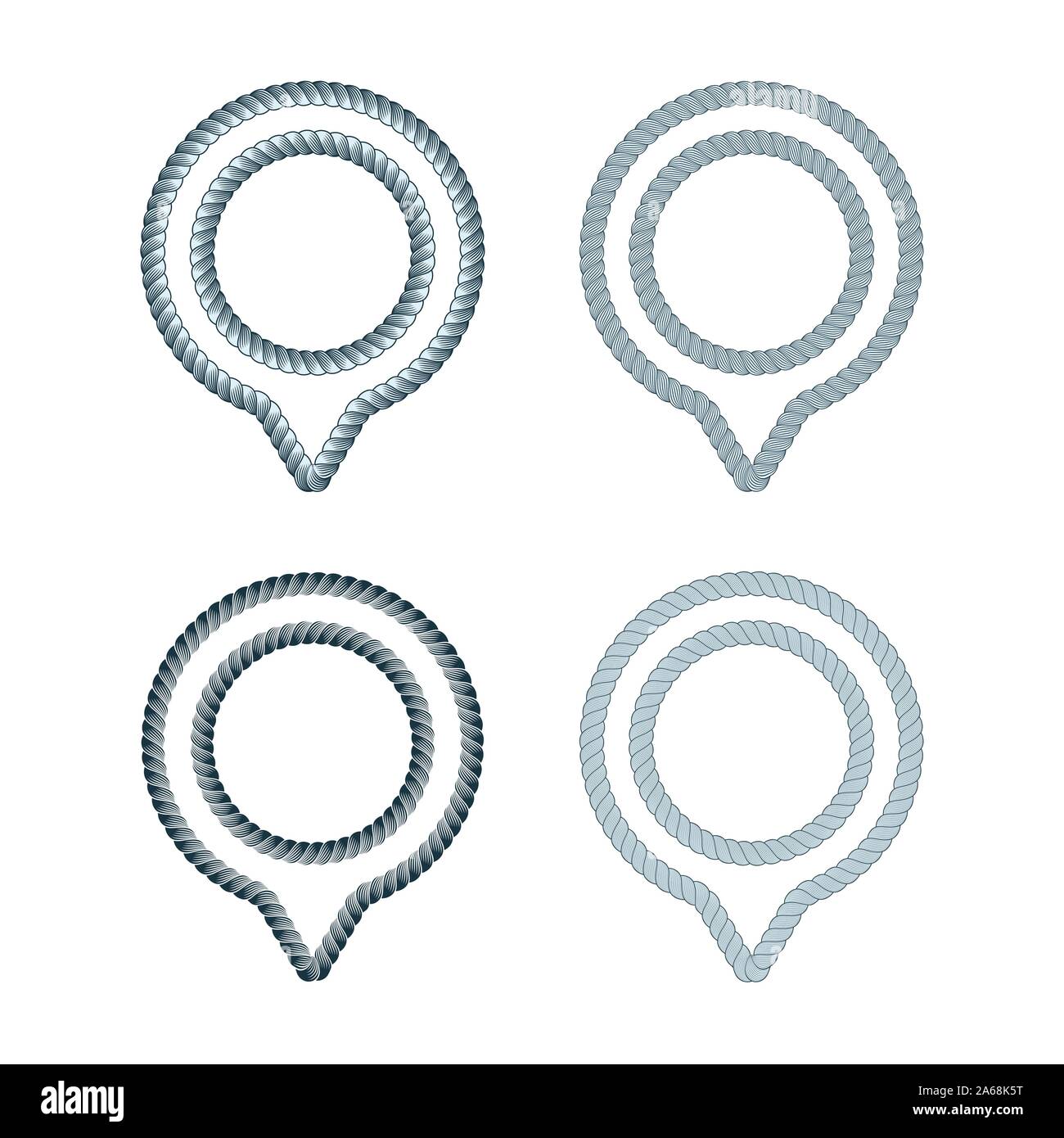 Vector set of Ports and docks location guide creative symbol concept ...