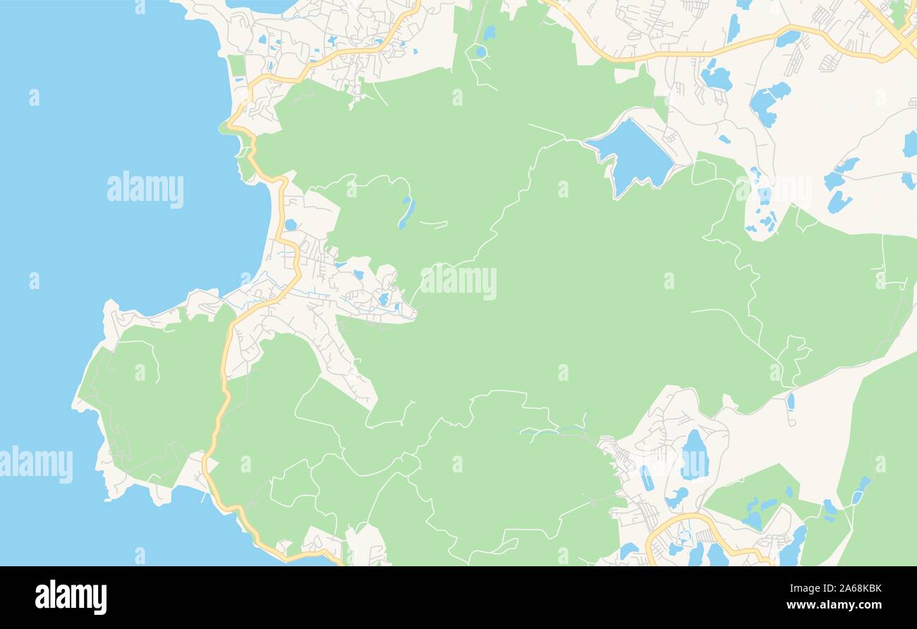 Printable street map of Phuket, Province Phuket, Thailand. Map template ...