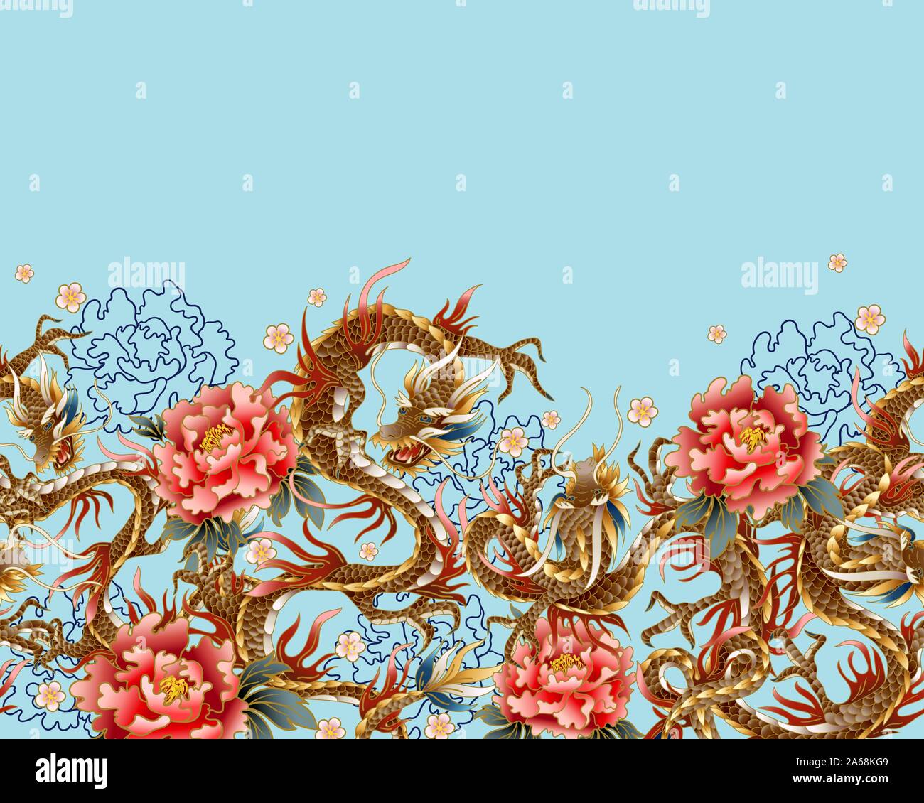 Chinese Dragon Border