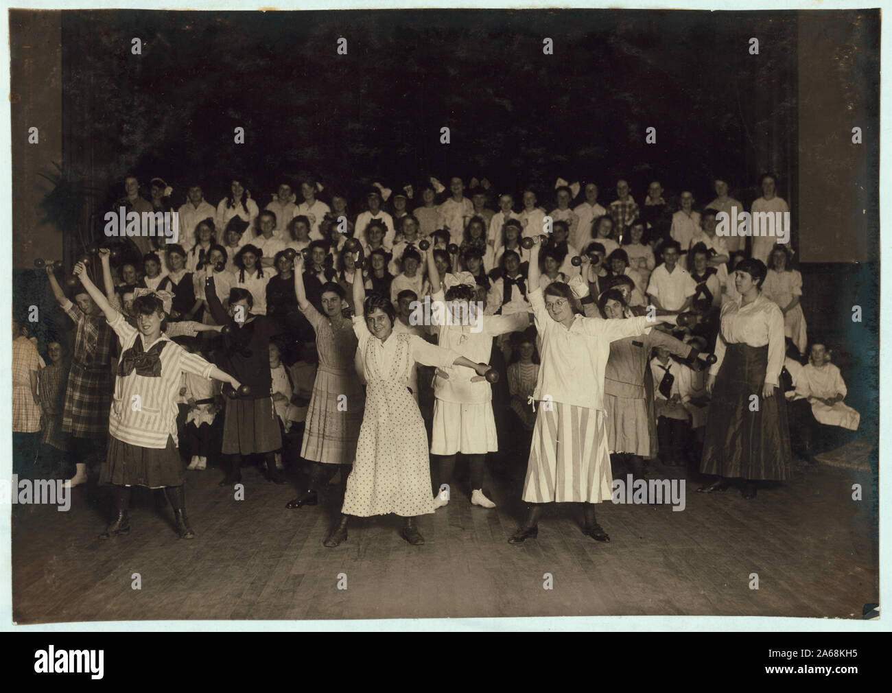 Woman's Union. Happy Girls Club. Working girls in foreground. School ...