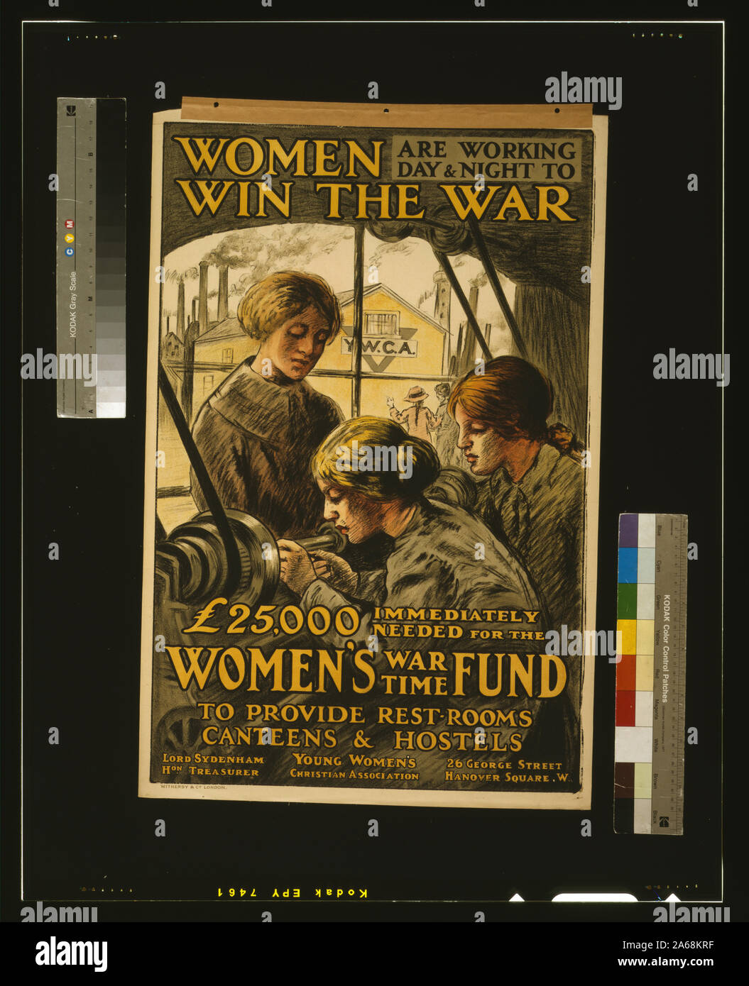 Women are working day & night to win the war Abstract: Poster showing ...