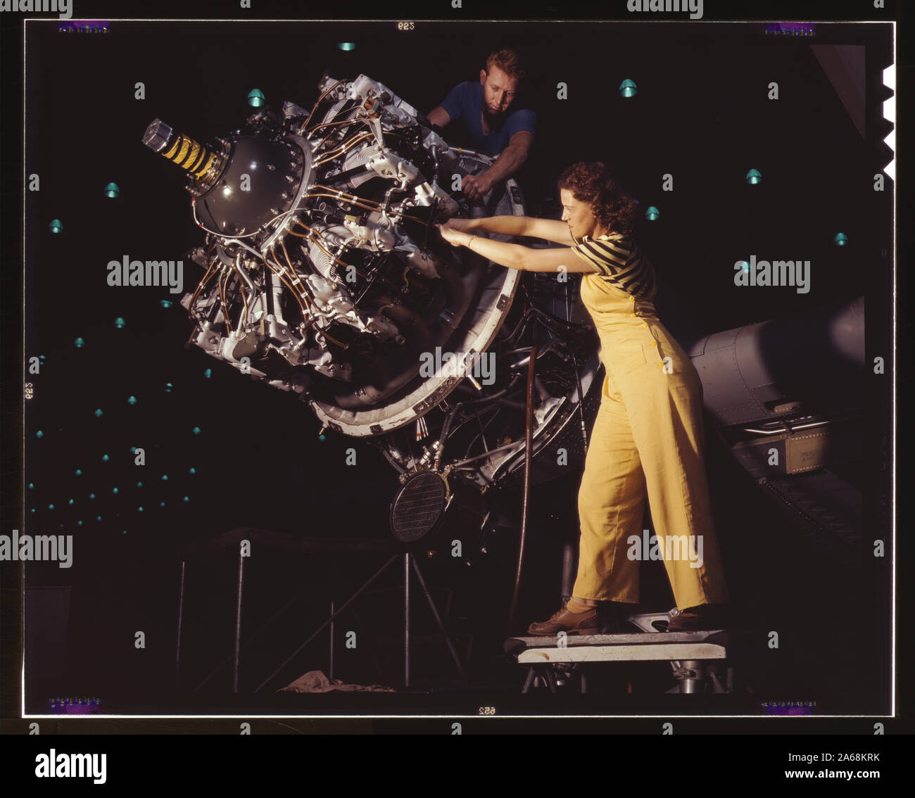 Women are trained to do precise and vital engine installation detail in ...