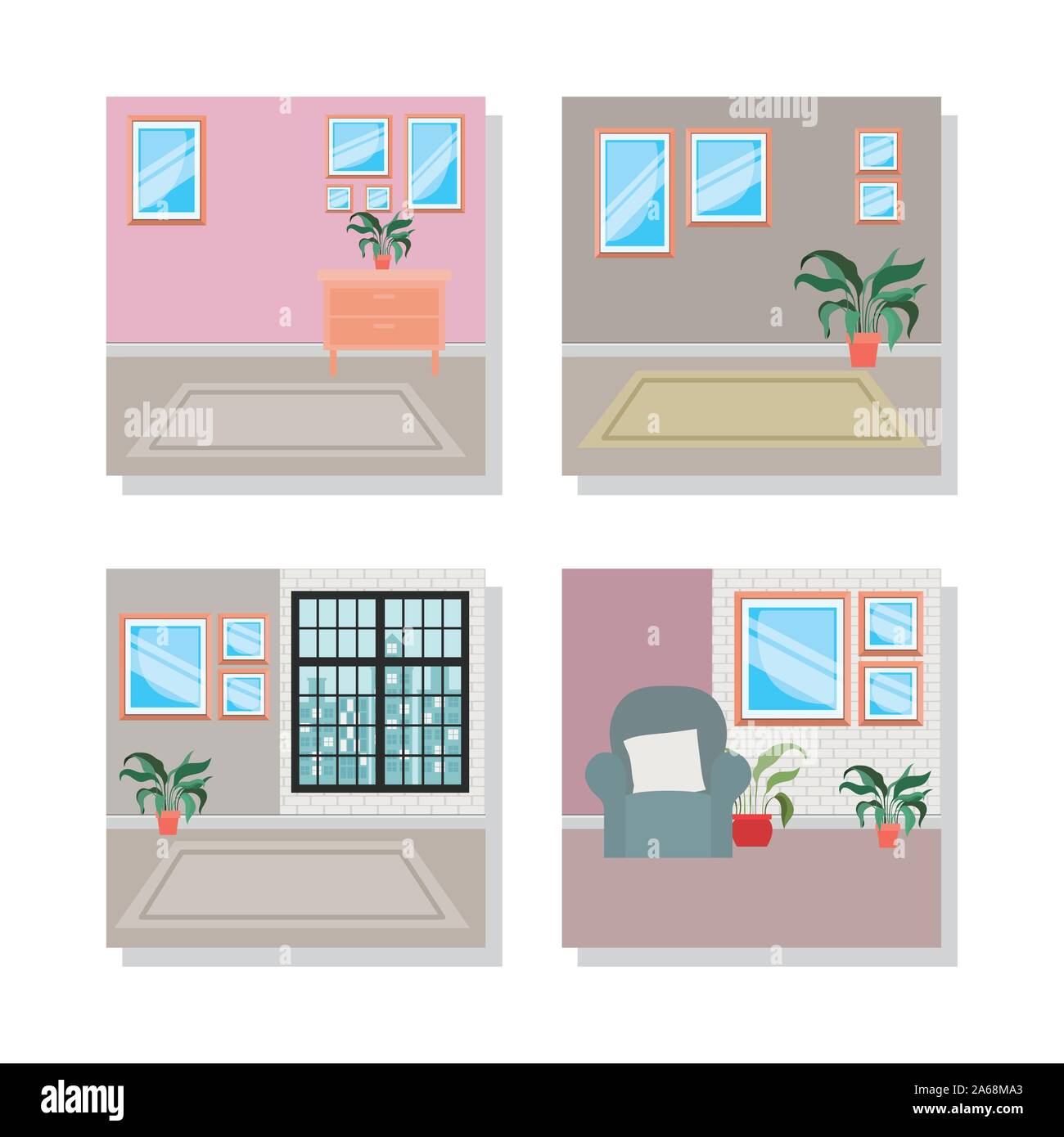 set of house indoor places scenes Stock Vector Image & Art - Alamy